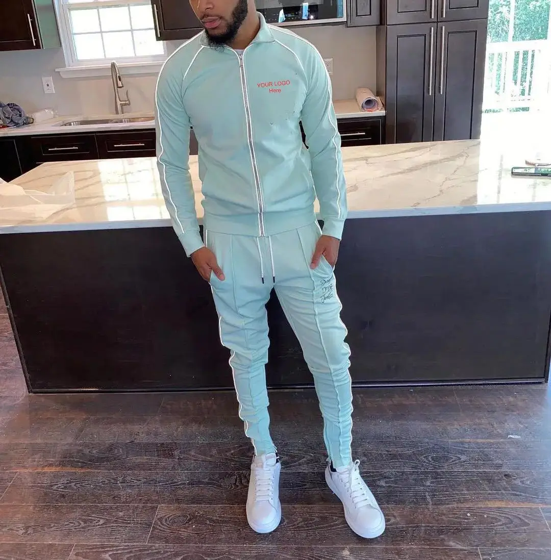 Latest Customized Design Men Slim Fit Stacked Tracksuit/ Men Sweatsuit ...