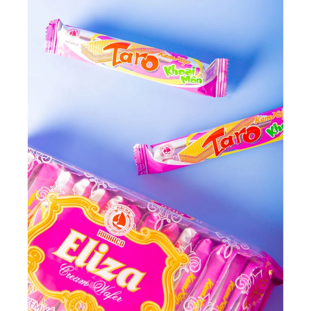 ELIZA Cream Wafer Cream Wafer Biscuits Cakes Taro Strawberry Orange ...