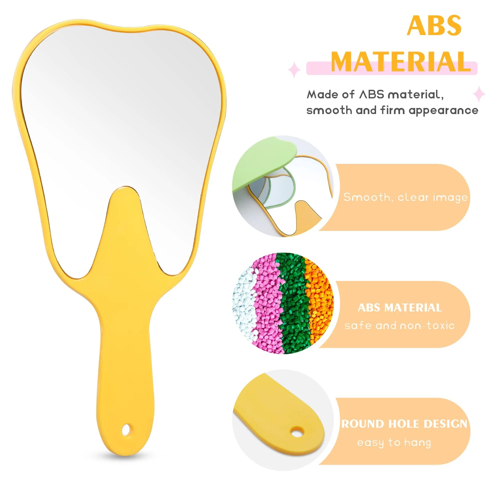 Dental Gift Hand Held Makeup Dental Tooth Shaped Mirror - China Dental ...