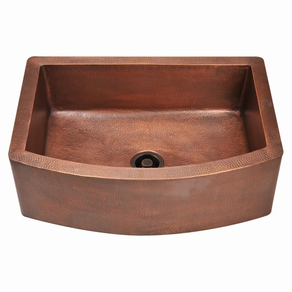 Wholesale Copper Farmhouse Single Bowl Sink Apron Sink 16 Gauge Antique ...