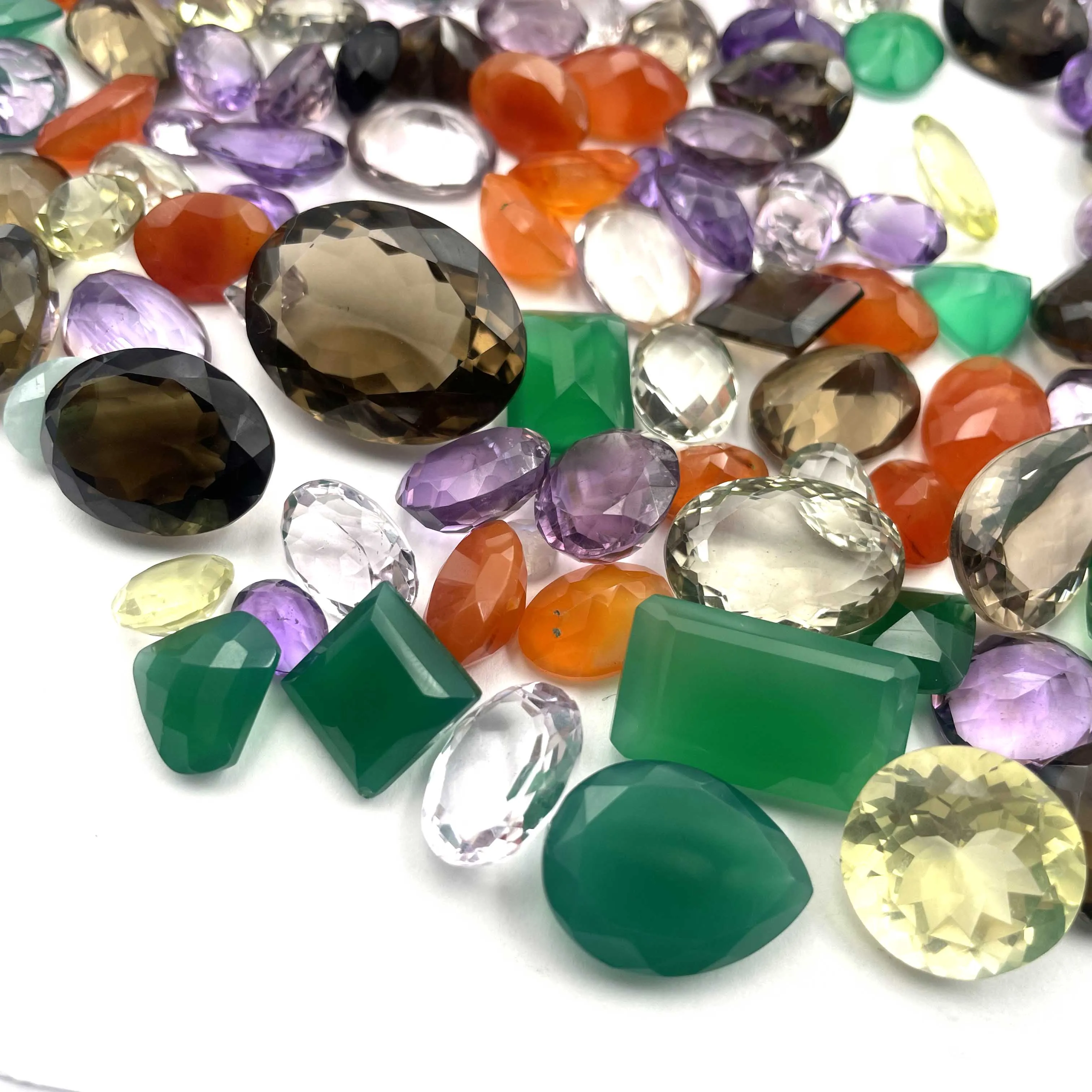 Natural Mix Faceted Cut Loose Gemstones, Mix Cut Stones- Amethyst ...