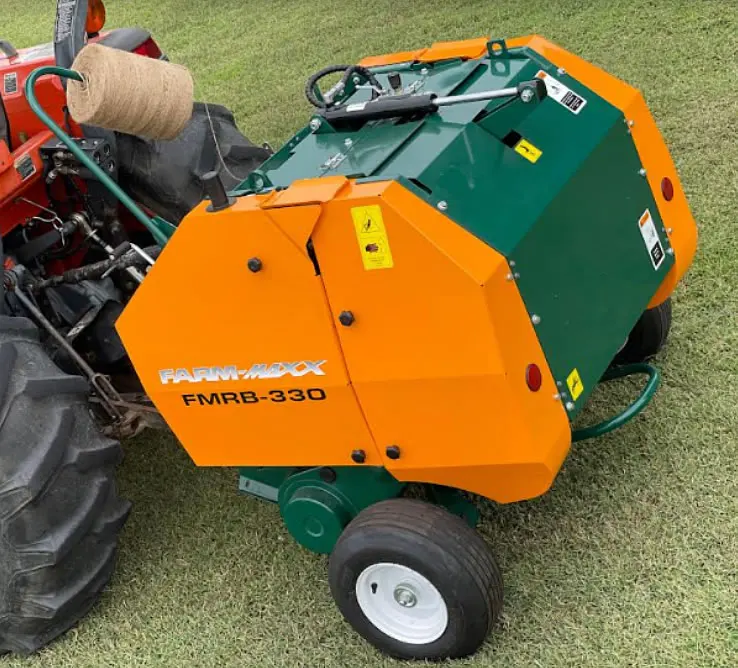 3-Point PTO Mini Round Hay Baler With Twine Wrap, 20" Diameter x 28" W ...