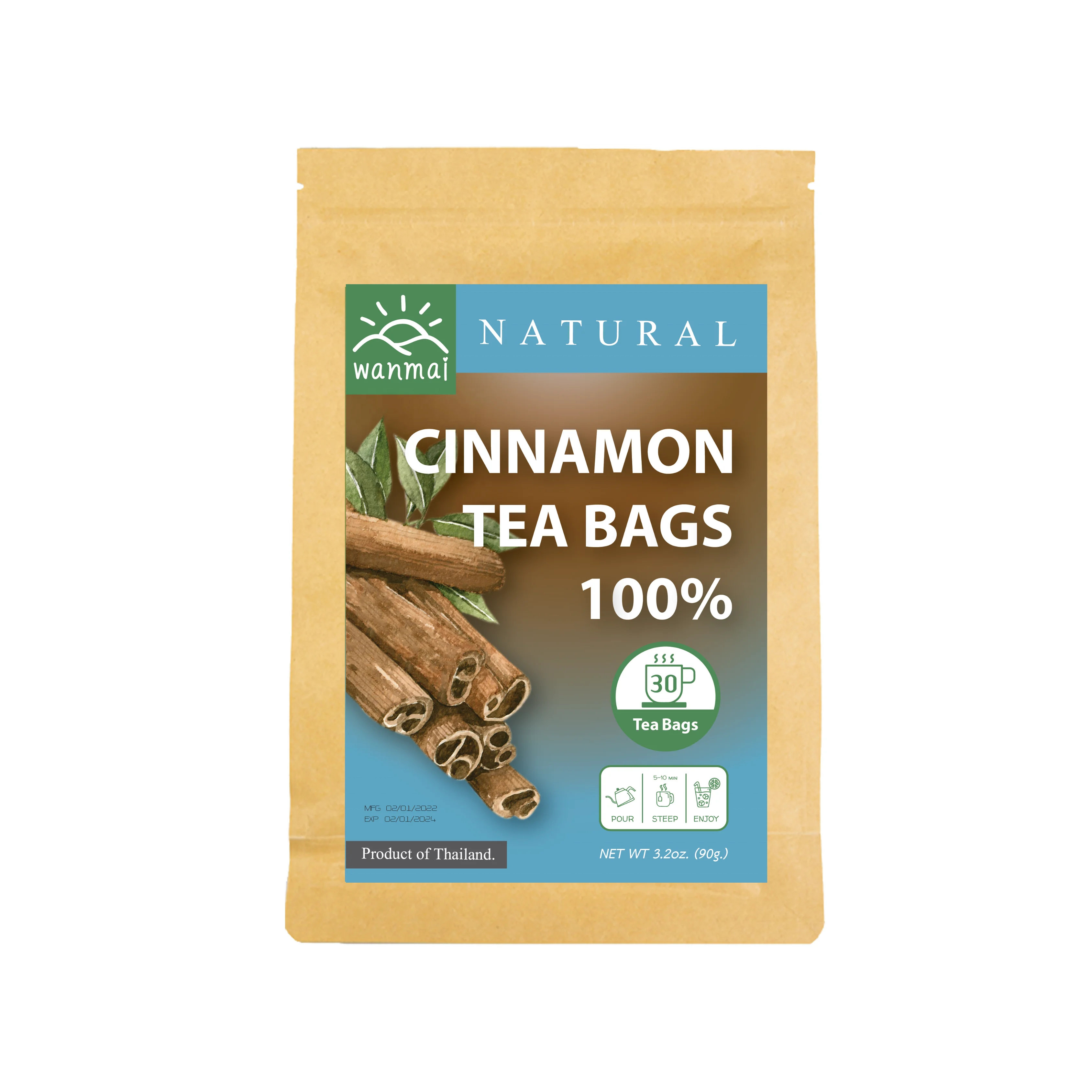 Wanmai29 Cinnamon Tea Supports Vegan And Ketogenic Diets 100% Real Herb ...
