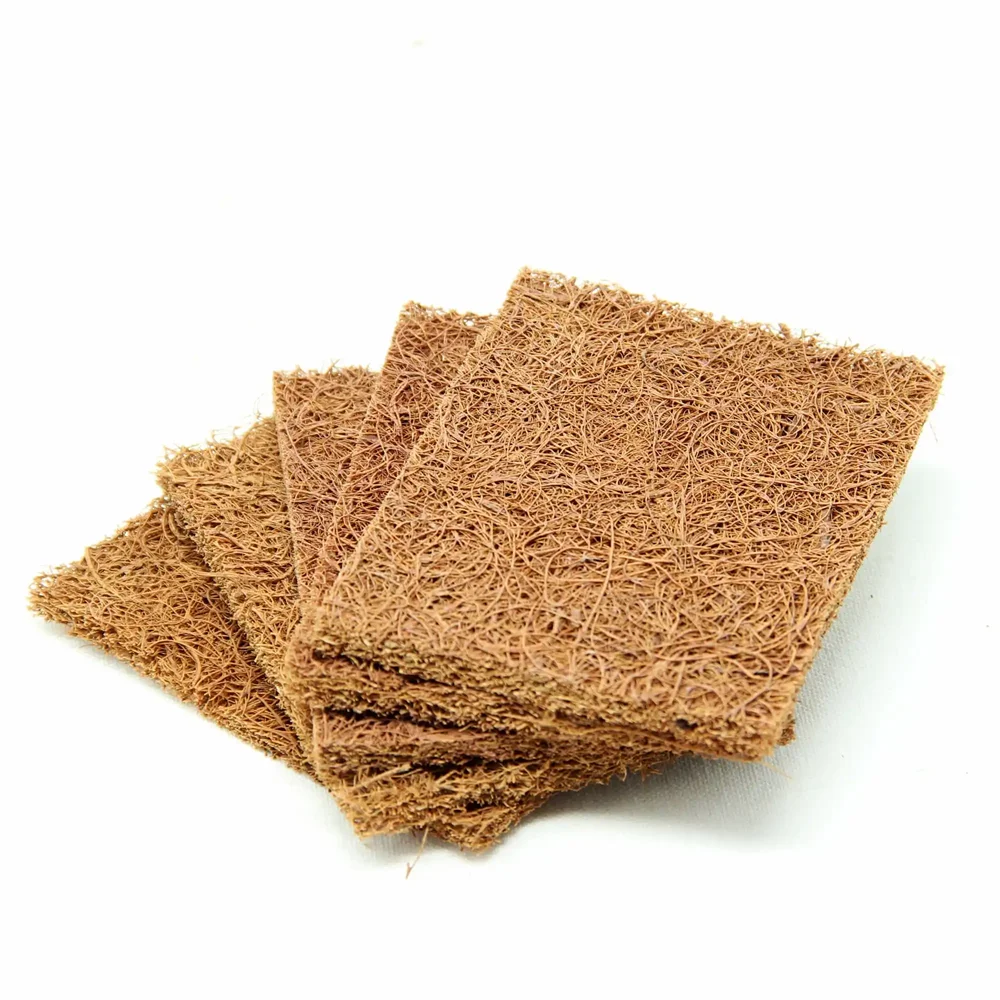 Best Selling 4x3'' Rectangular Coconut Coir Scrub-unstitch With Natural ...