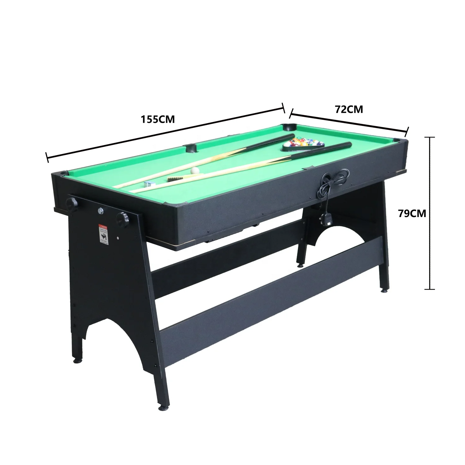 Multi-function Flip Game Table - 2-in-1 Air Hockey & Billiards