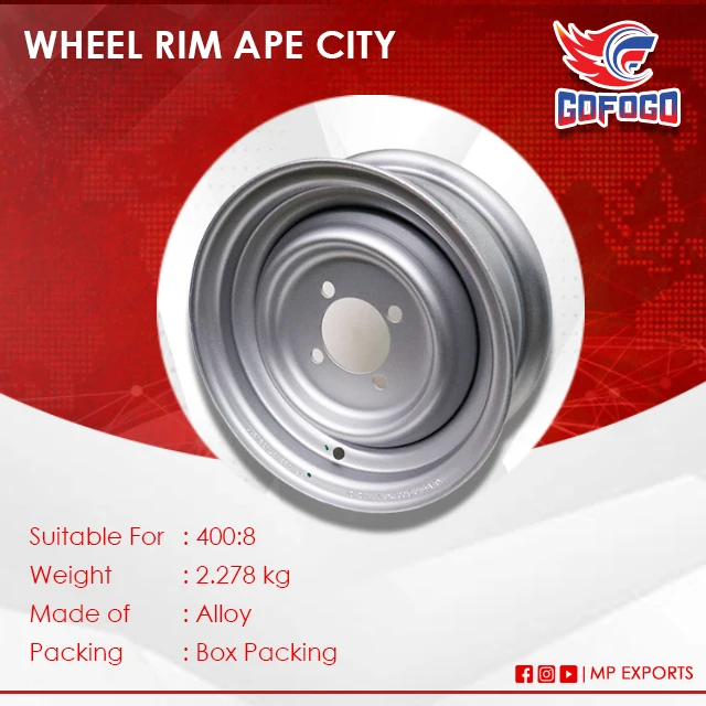Genuine Quality Tuk Tuk Wheel Rim for APE City Piaggio Spares