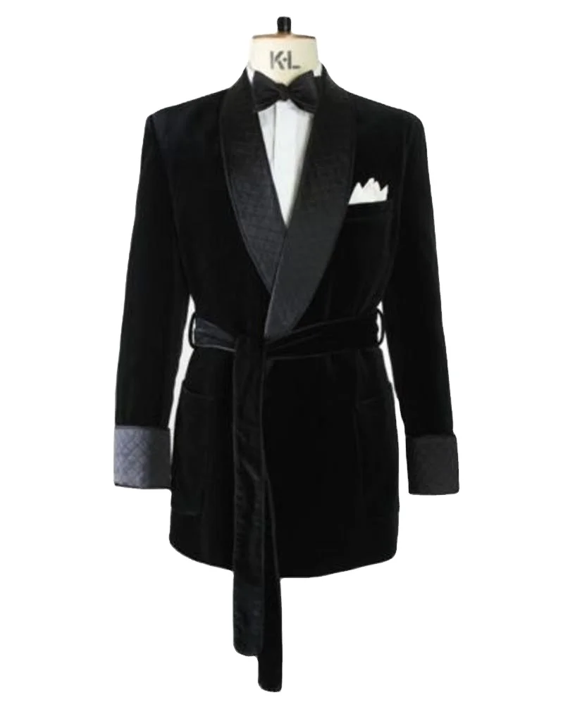 Men Smoking Jackets Robe Handmade Dressing Gowns Formal Evening ...