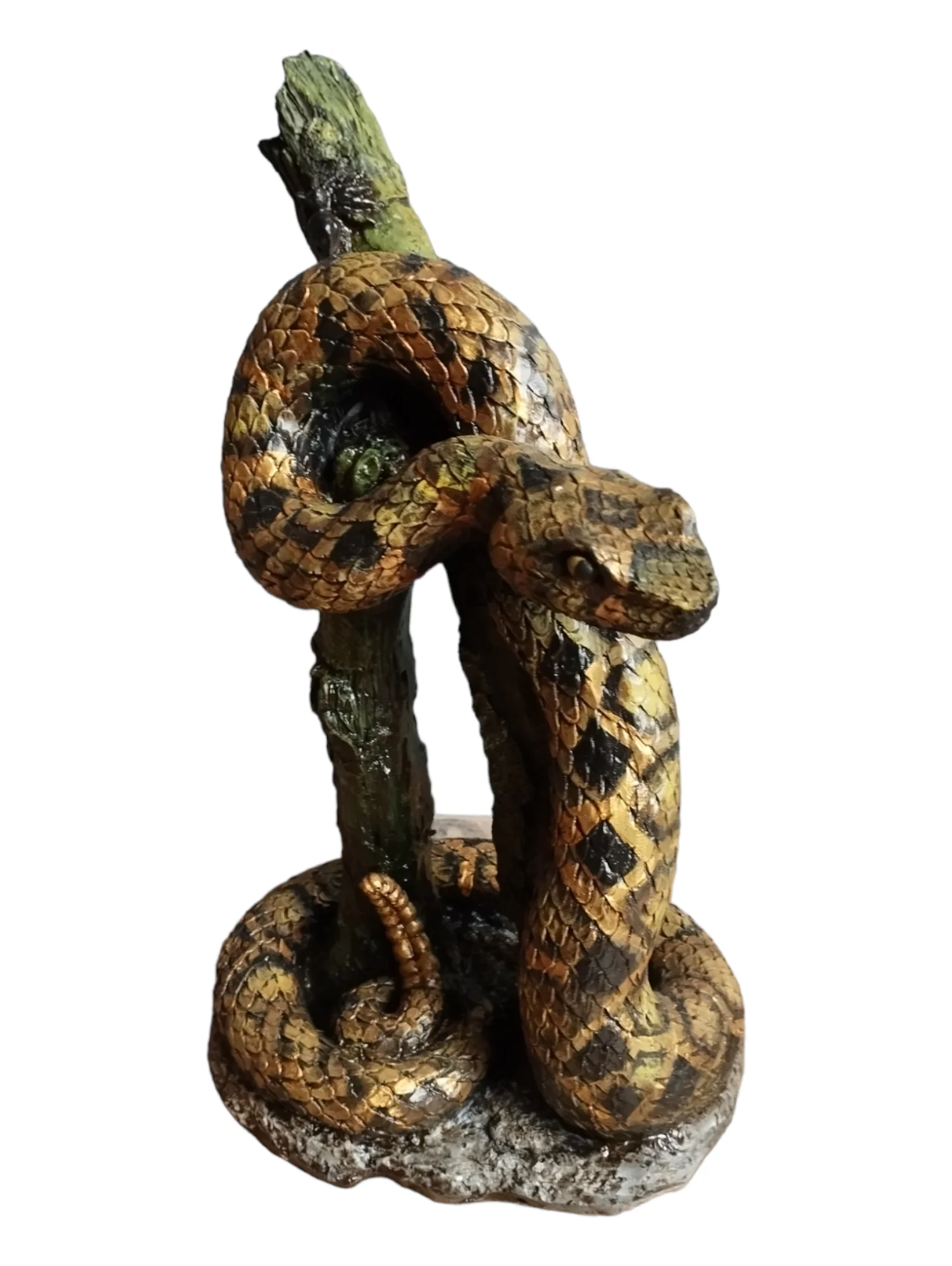 Rattlesnake Tabletop Statue Creepy Snake Sculpture Desk Decoration ...