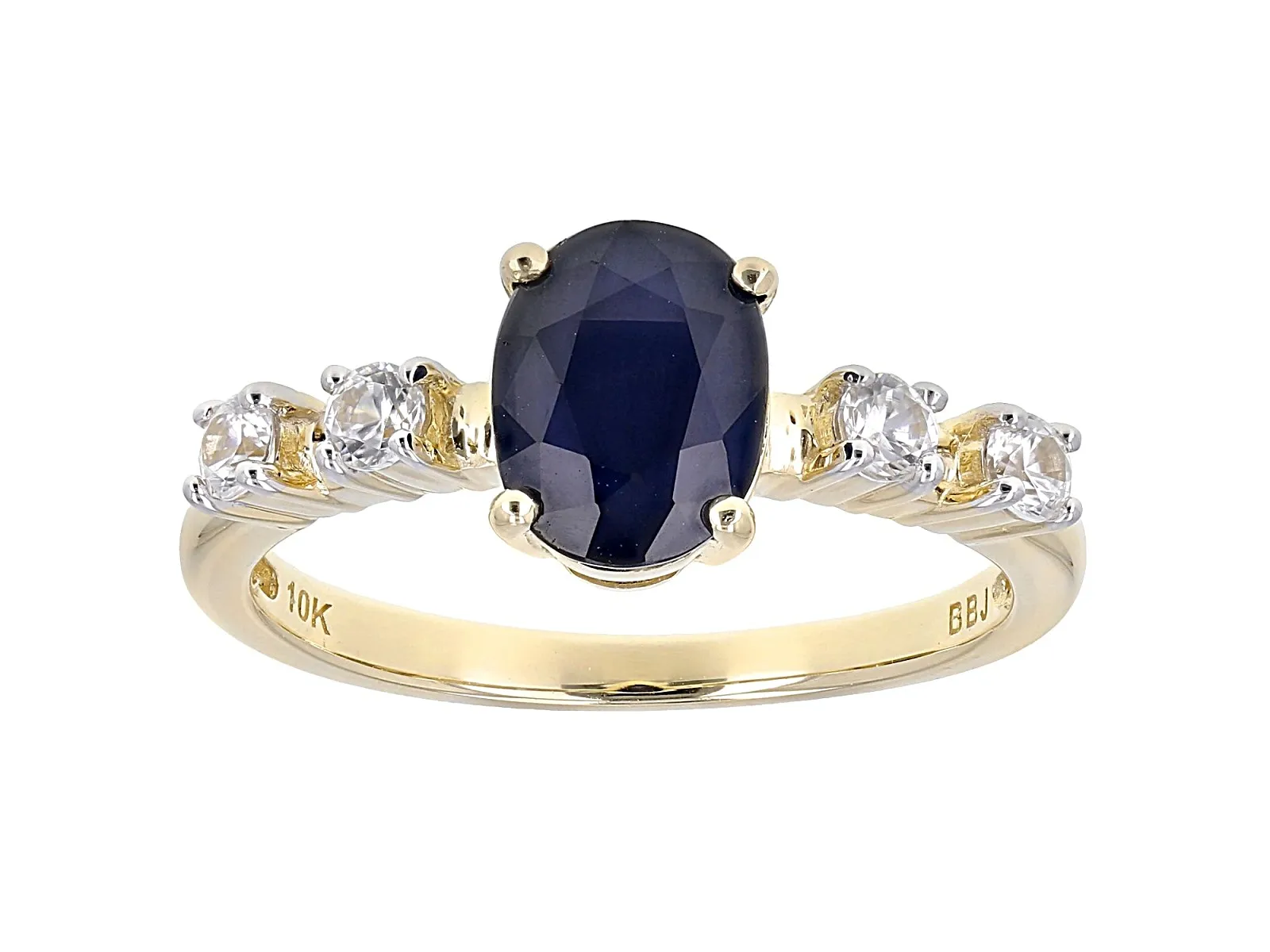 Sapphire Radiance: Blue Sapphire 10k Yellow Gold Ring | Elegance And ...