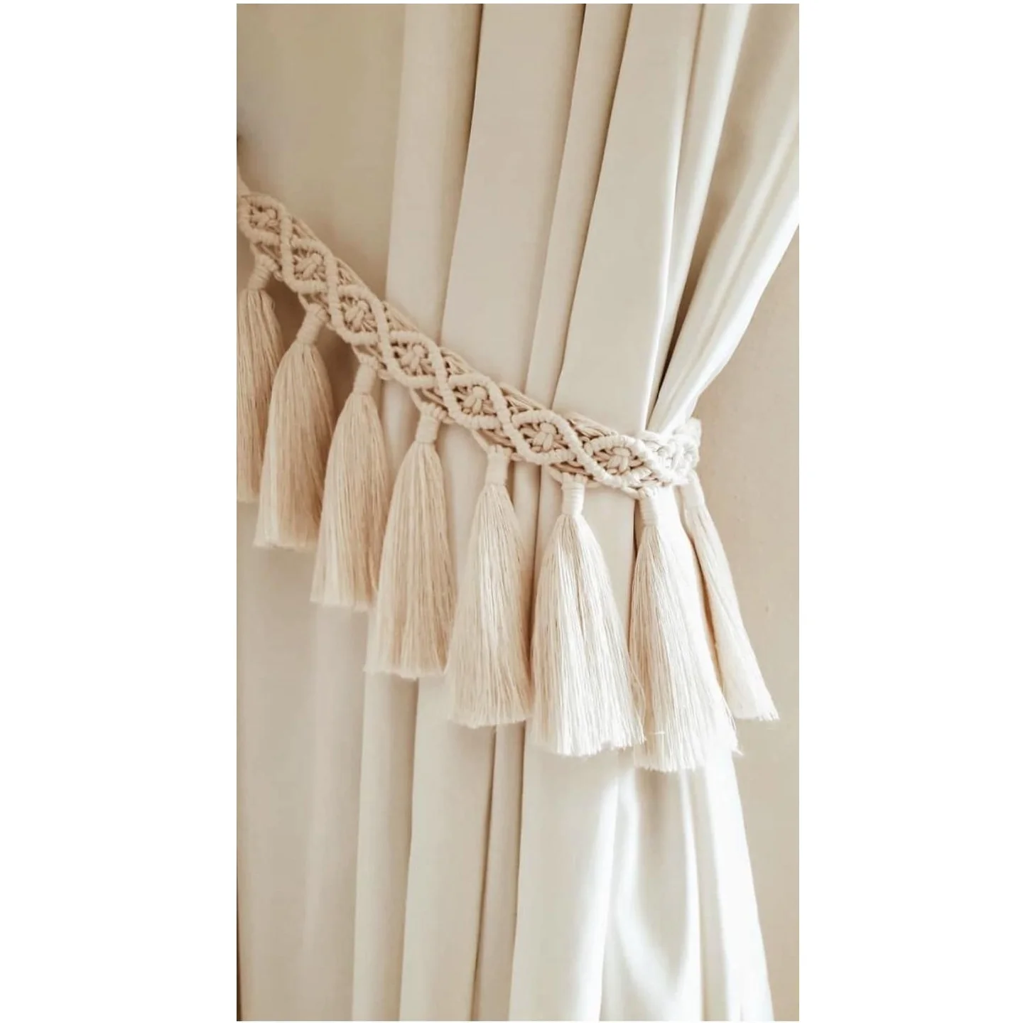 Standard Quality Macrame Decorative Holdbacks Door Window Curtain Tie ...