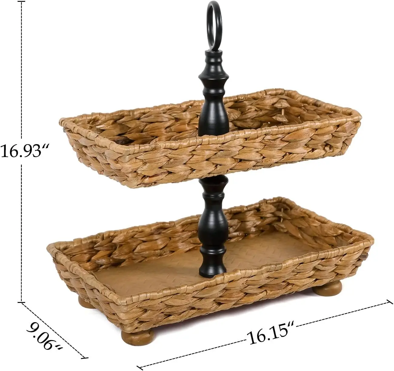 Best Quality 2-tier Triangle Water Hyacinth Shelf Standing Or Wall ...