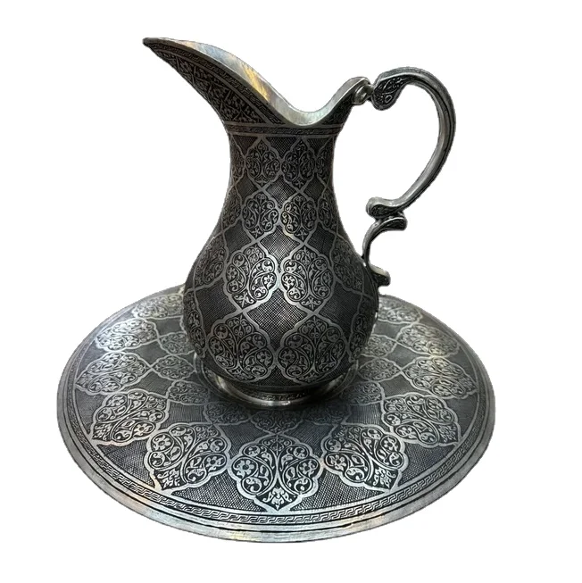 Royal Vintage High Embossing Antique Copper Pitcher Water Drinking Jug ...