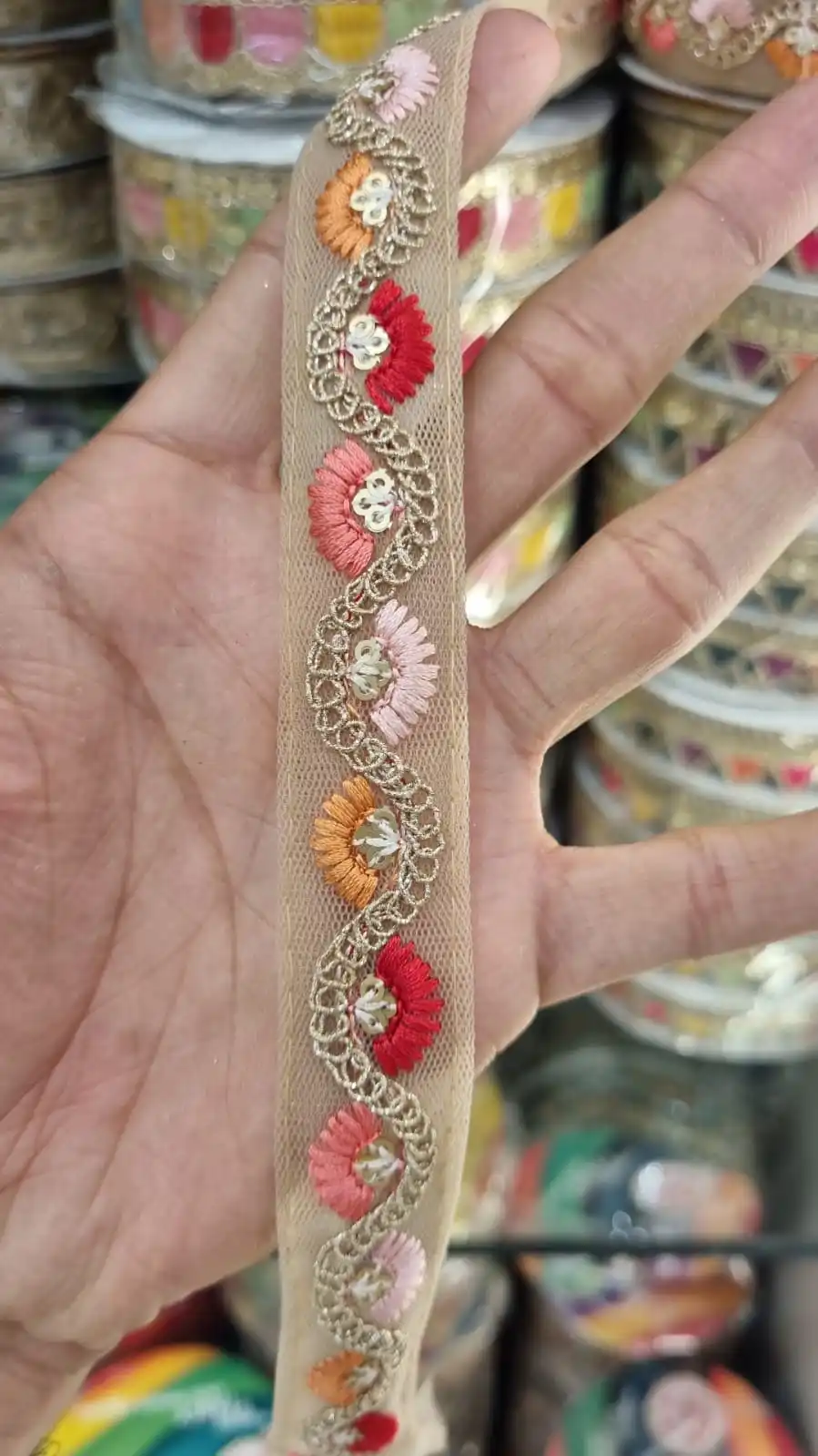 Custom Made Machine Embroidered Ribbons & Laces In Various Designs ...