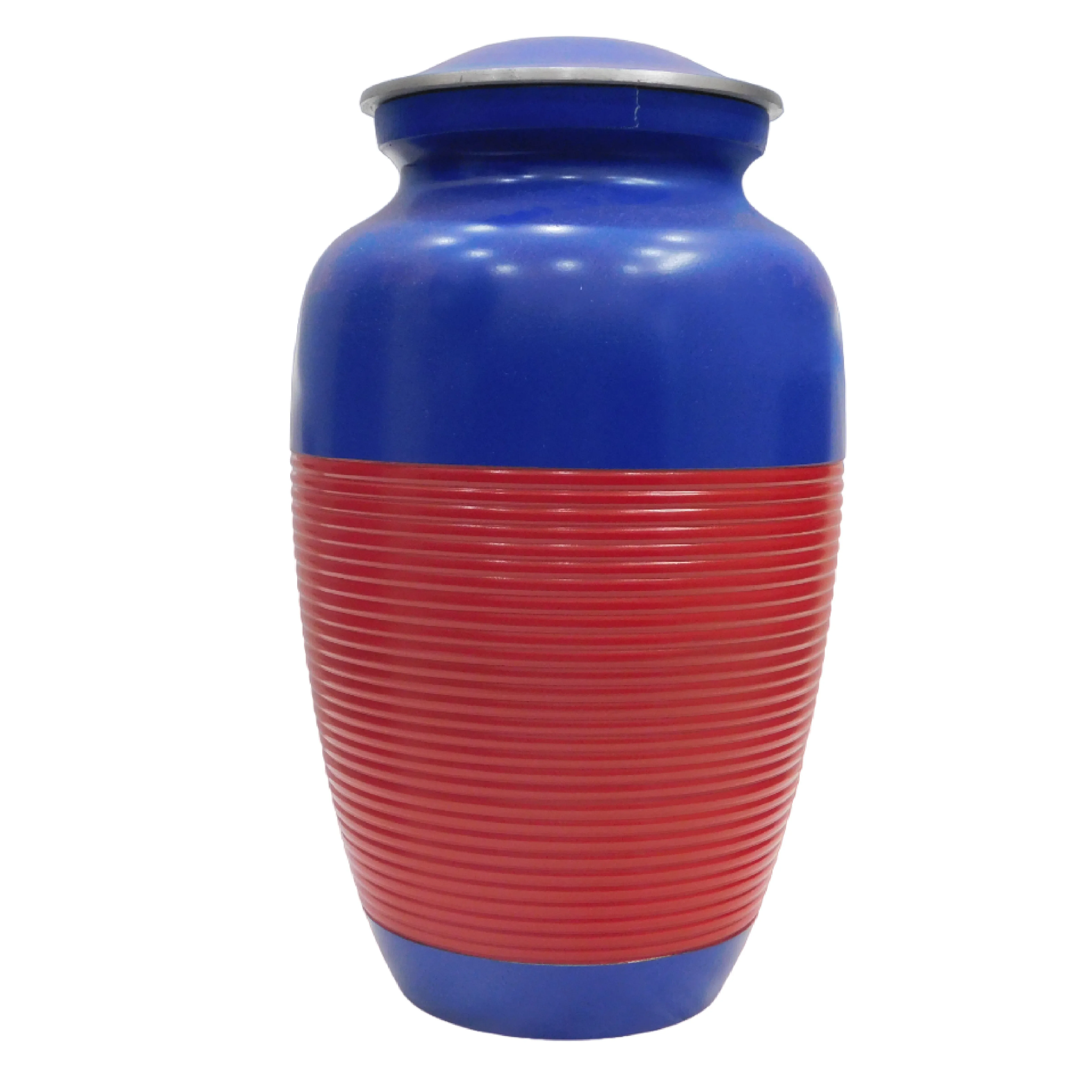 Red & Blue Aluminium Classic Cremation Urns Indian Wholesale Human ...