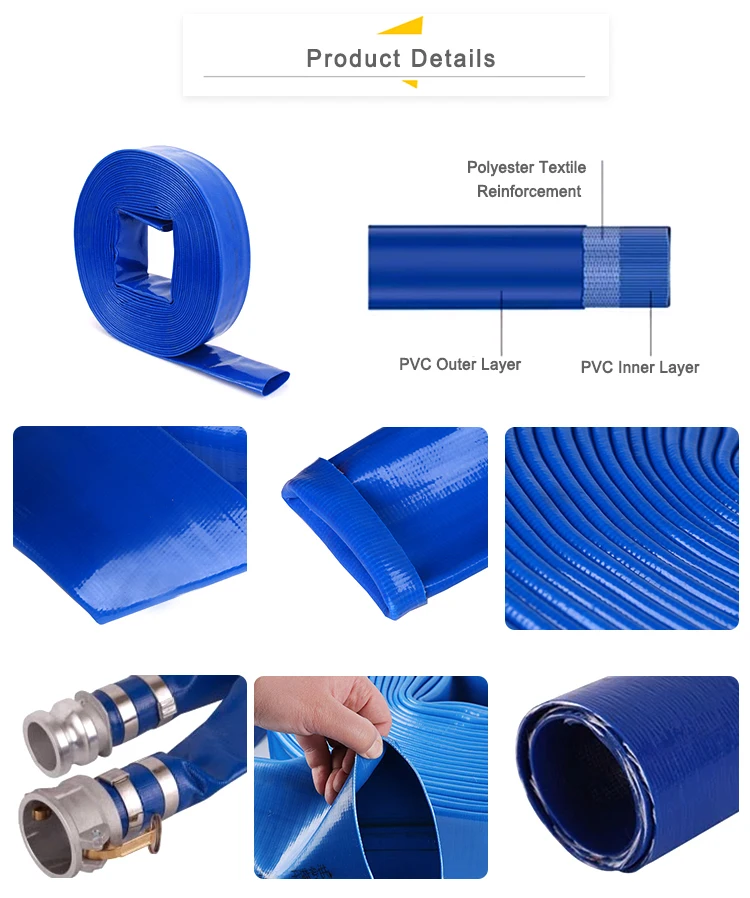 8inch 10inch 8bar Pvc Layflat Discharge Hose Hoses For Mine Dewatering ...