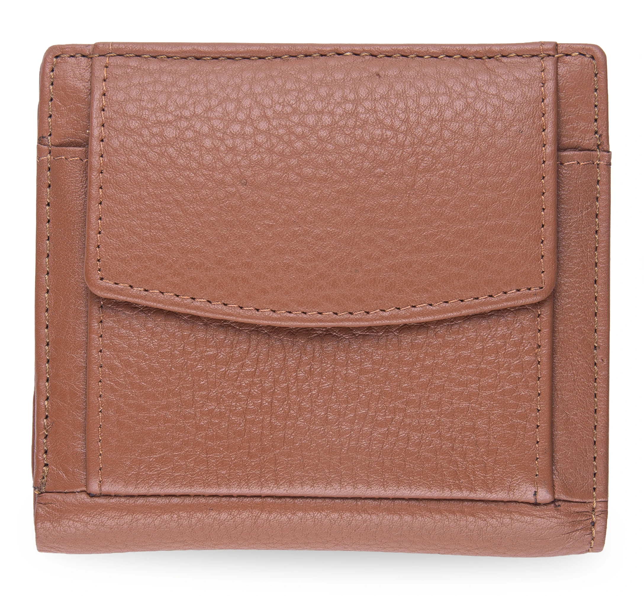 High Quality Tri-fold Tan Genuine Leather Men's Rfid Protected Wallet ...