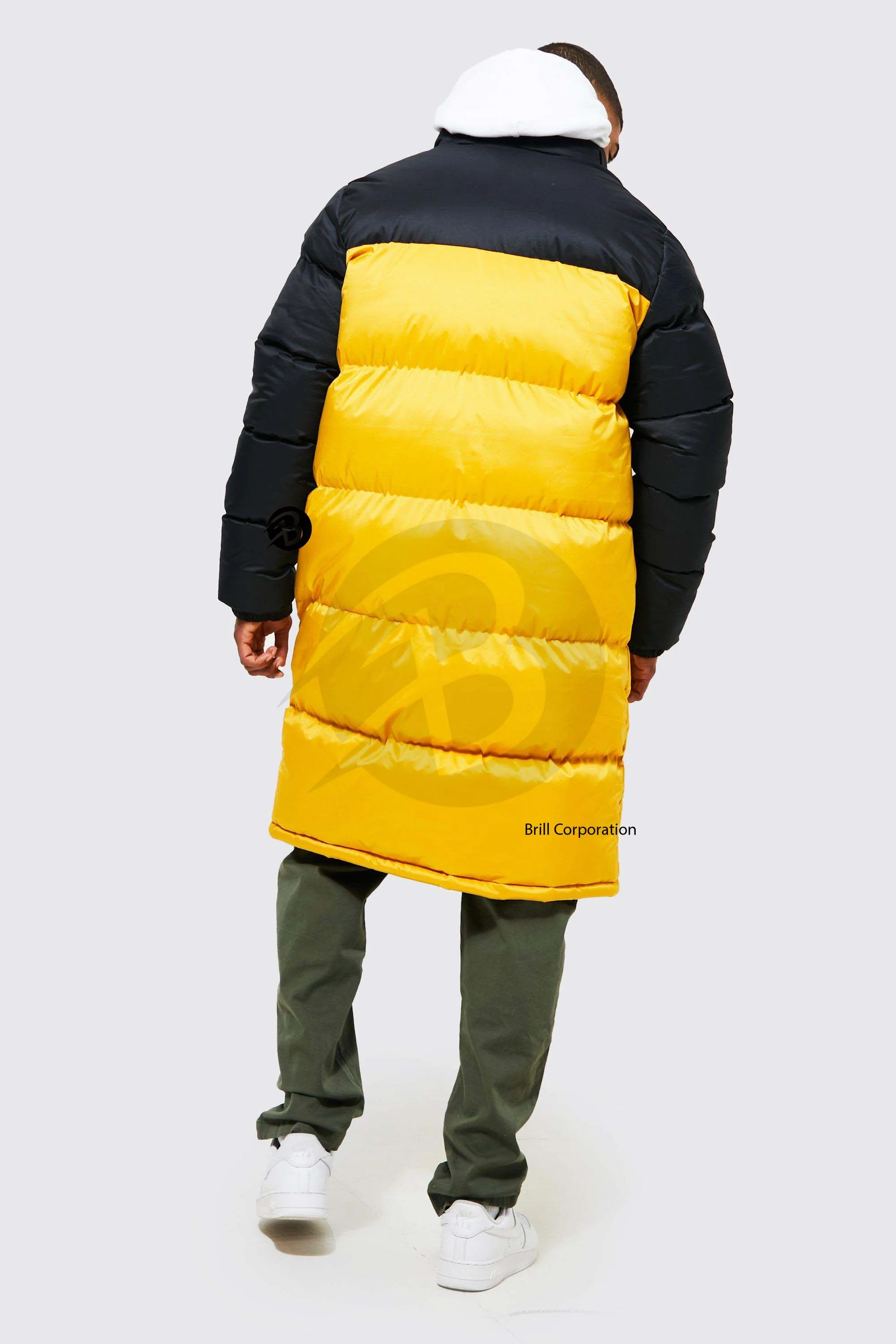 Full Zipper Hooded Jacket Long Puffer Jacket Men \warm Up Windproof ...