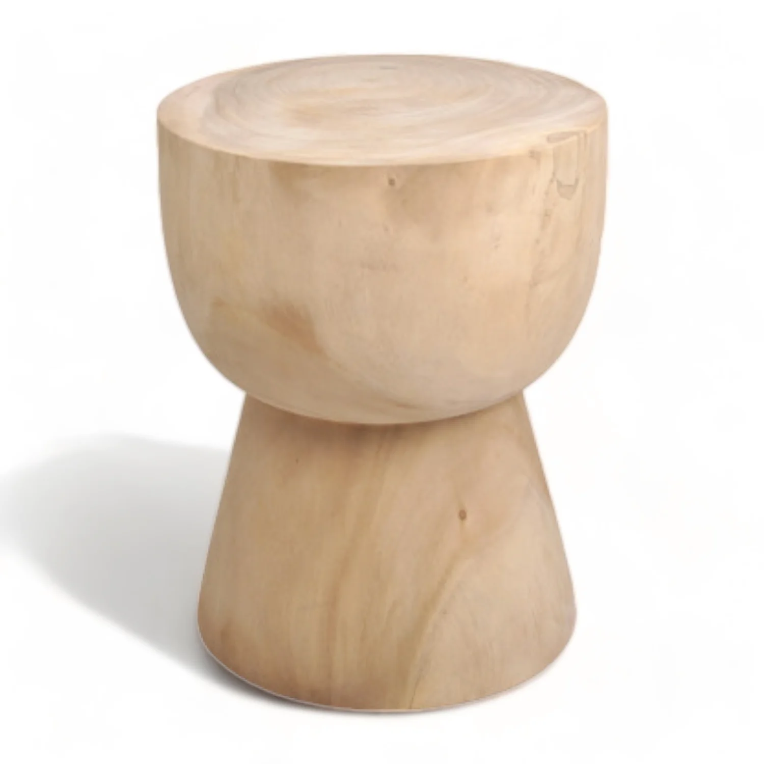 Modern Design Side Table with Natural Edge Suar Wood