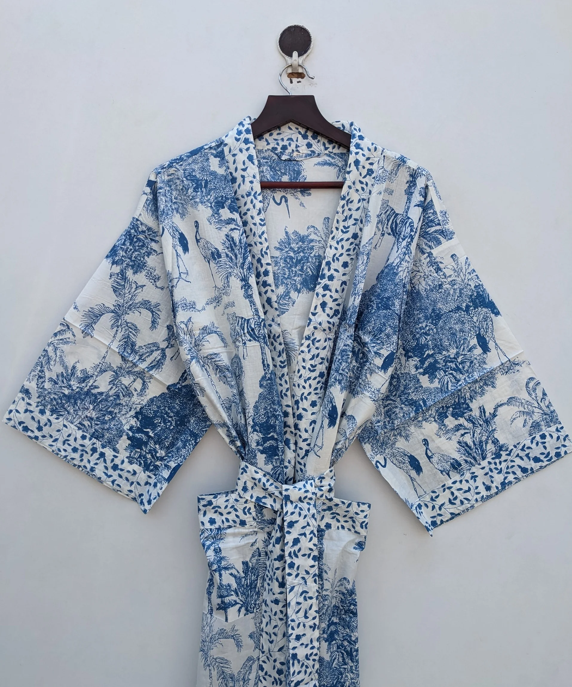 Bohemian Style Cotton Bath Robe - Quick Dry & Comfortable