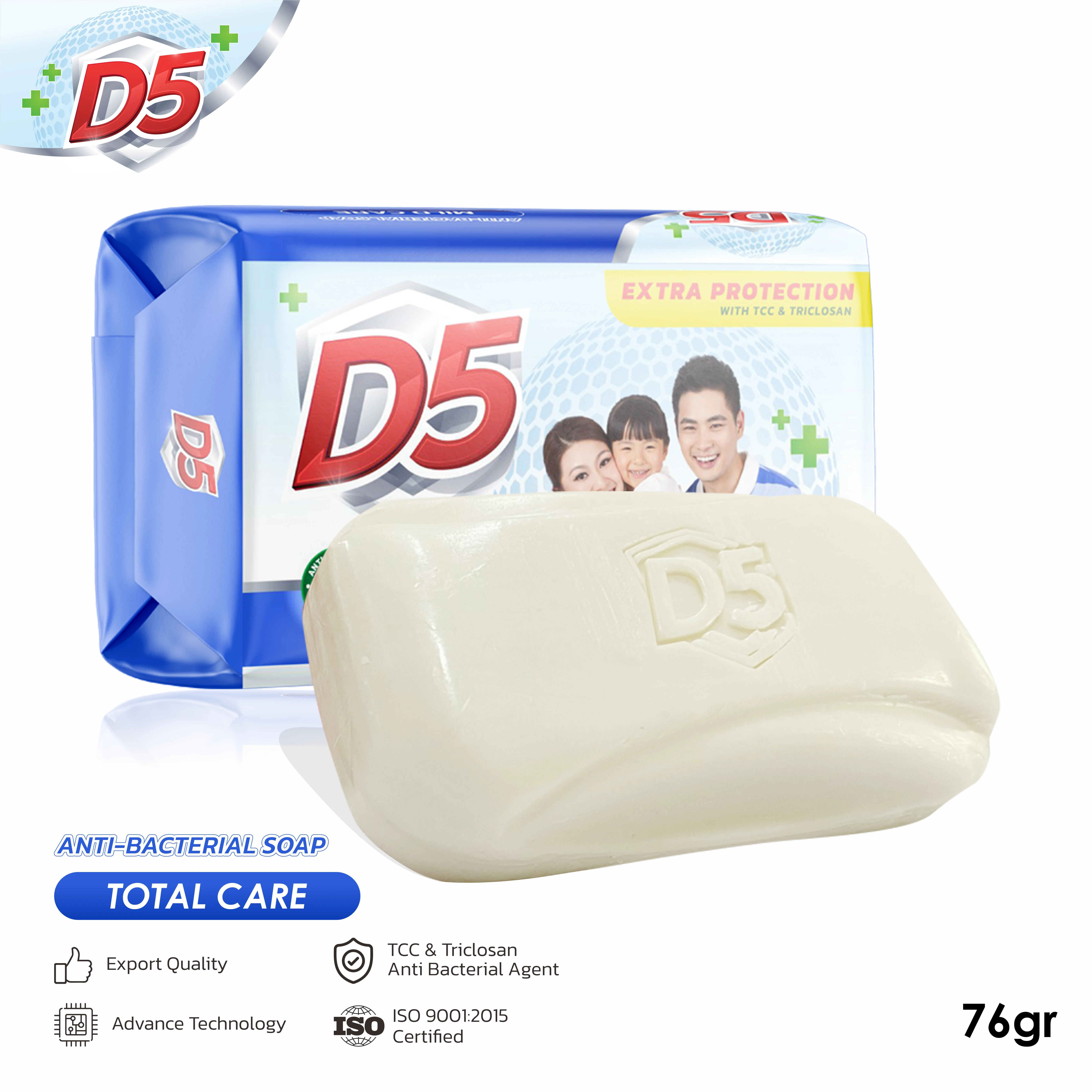 D5 Soap High Quality Medicated Soap Bath 76 G Total Care And Mild Care ...