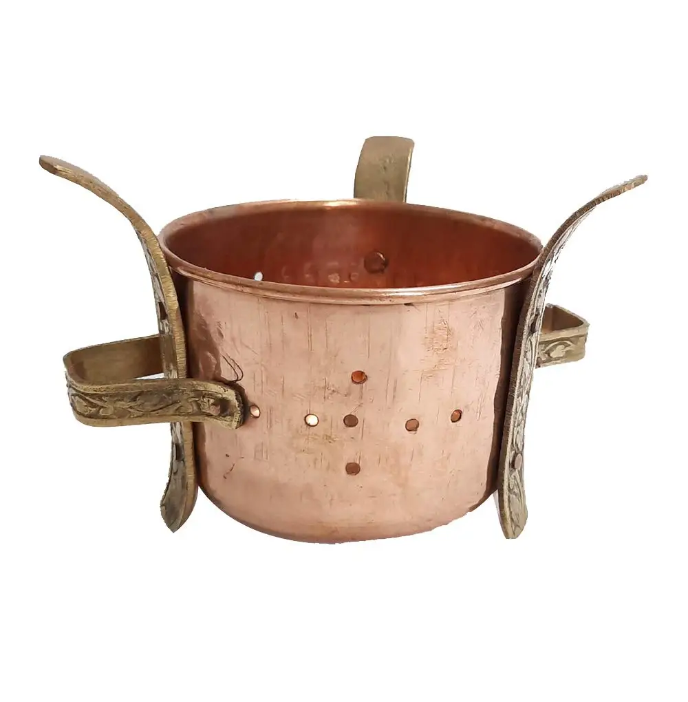 New Arrival 2023 Pure Copper Angeethi Sigri With Brass Stand Hammered ...