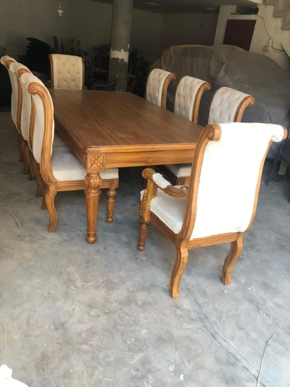 Luxury Wooden Standard 8 Seater Dining Table Set Home Decor 6 Seater ...