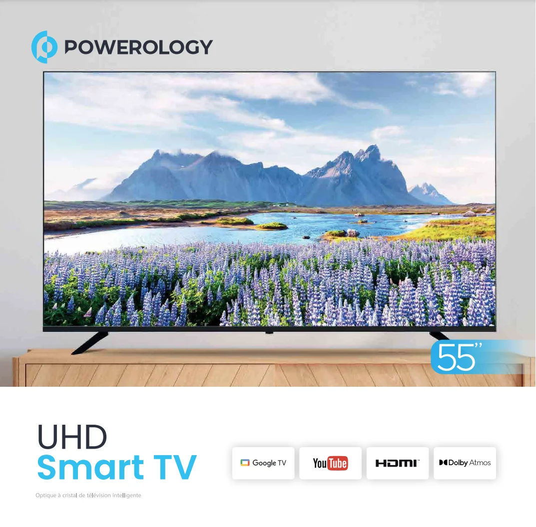 Powerology 4k Uhd Smart Tv 55 4k Resolution Contrast Ratio Response ...