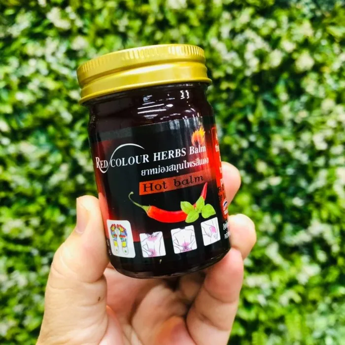 Red Colour Herbs Balm Massage Balm For Pain And Swell Relief Hot Balm ...