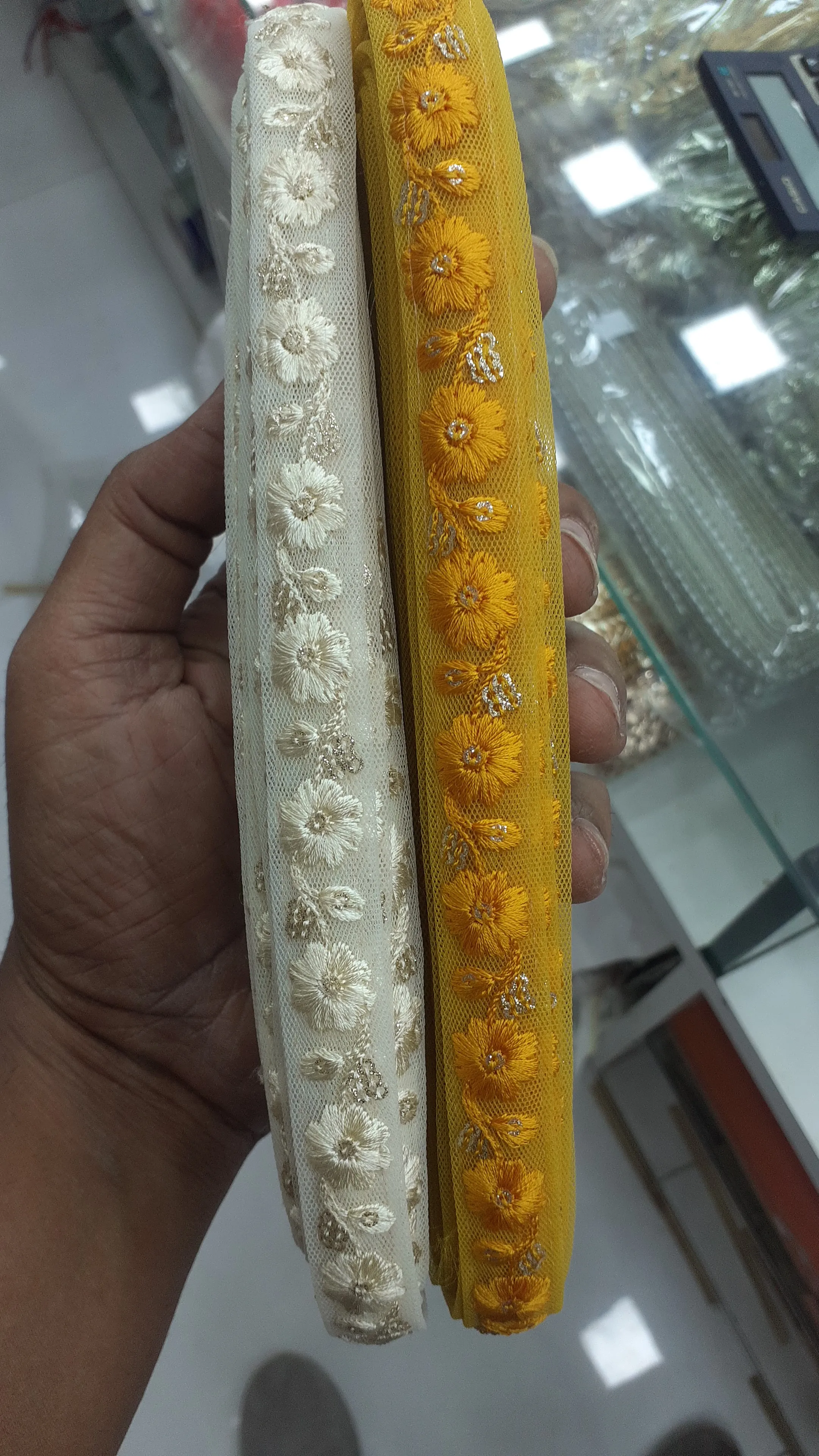 Custom Made Machine Embroidered Ribbons & Laces In Various Designs ...