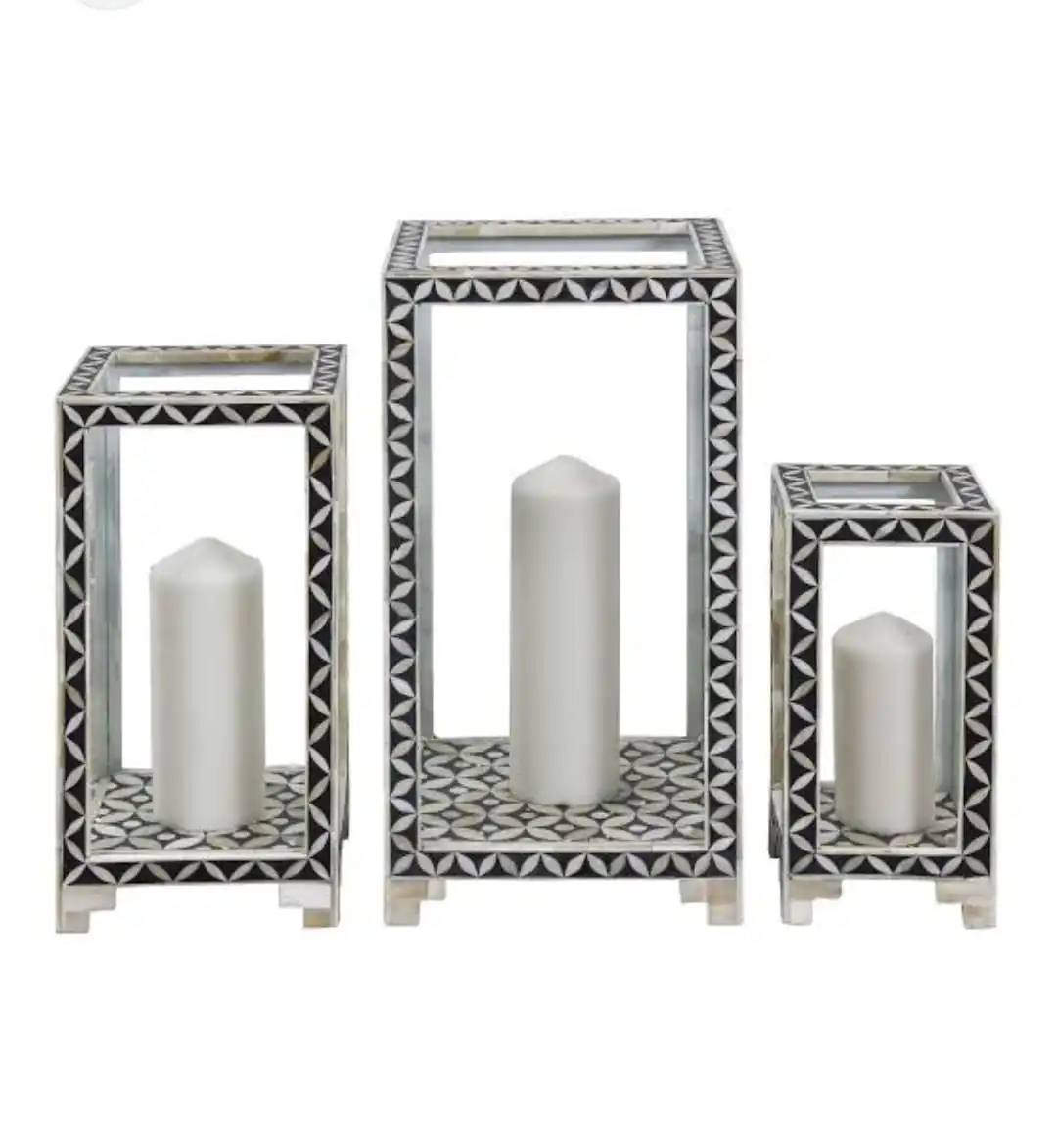 High Quality Bone Inlay Candle Lanterns And Candle Jars Home Decoration ...