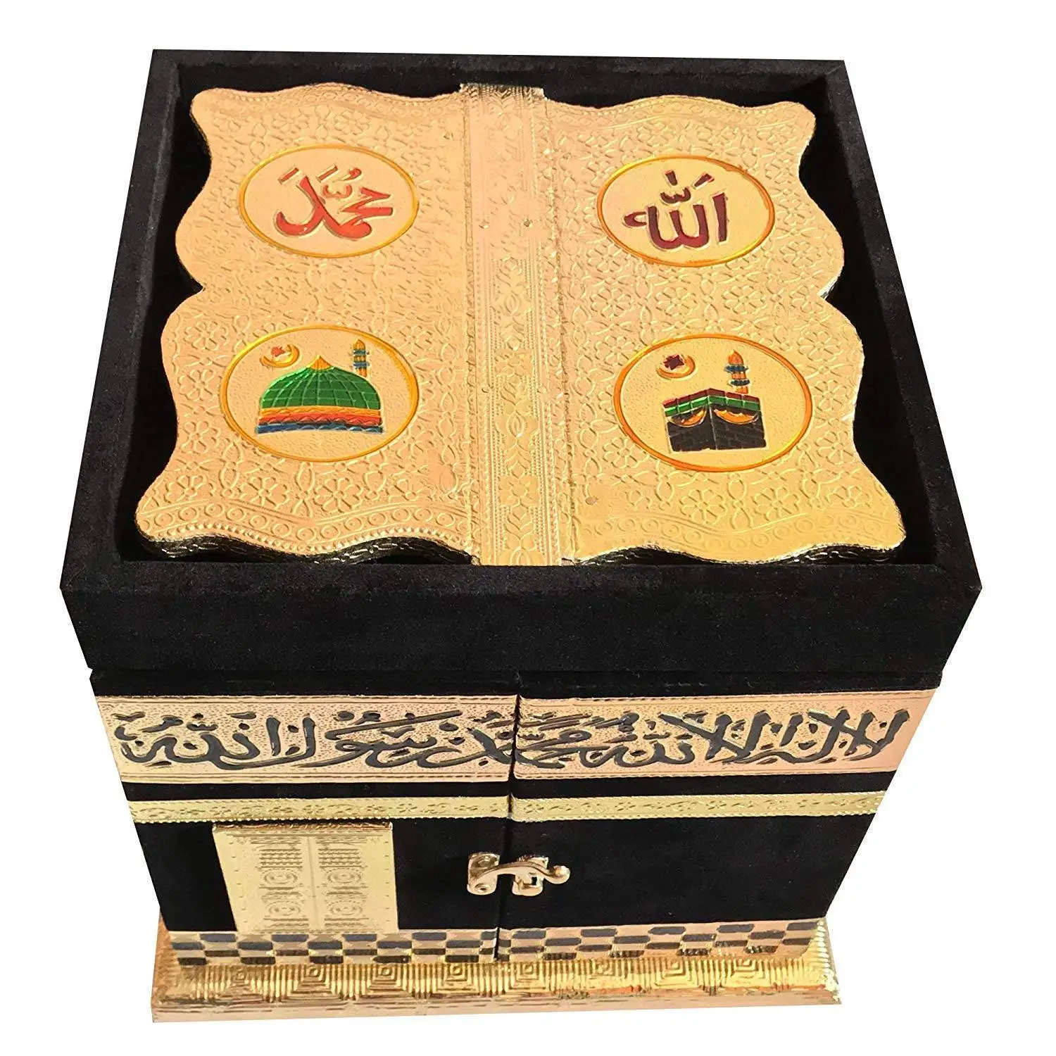 Best Islamic Pine Wooden Quran Box Kaaba Box From Makkah For Business ...