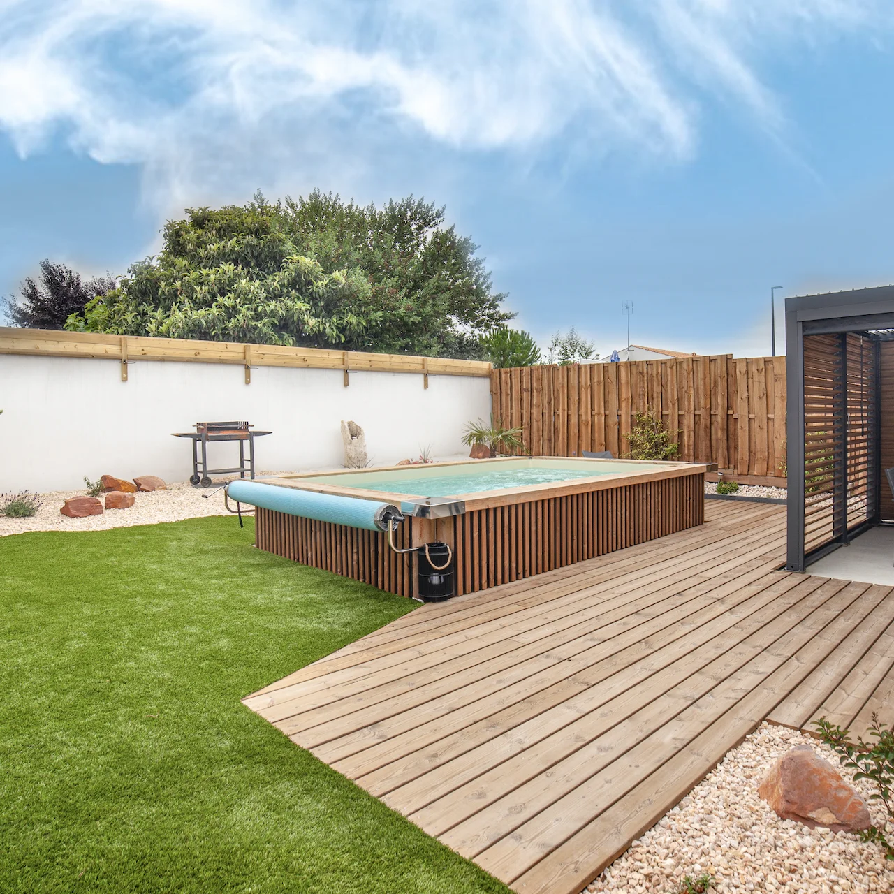 MODULAR POOL - 4M X 4M X 1.20M - INTEGRATED FILTRATION AND ...