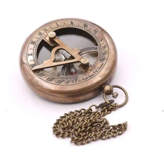Antique Nautical Brass Case Compass Vintage Magnetic Directional ...