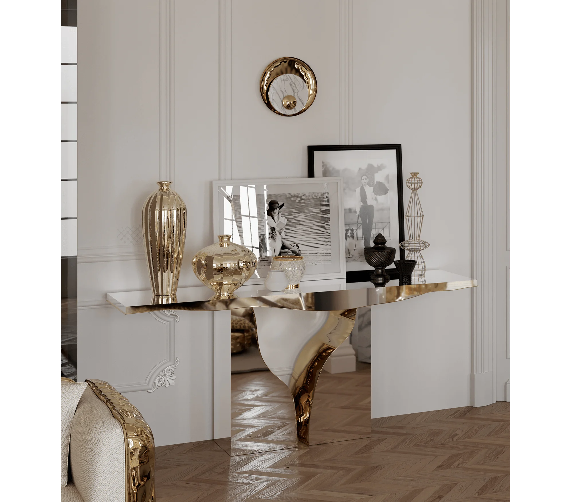 Lapiaz Console - Luxury Modern Design Console in Stainless Steel