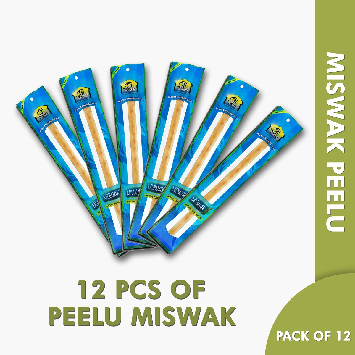 Peelu Miswak Sticks Vacuum Packed Natural Toothbrush Siwak Tooth Brush ...