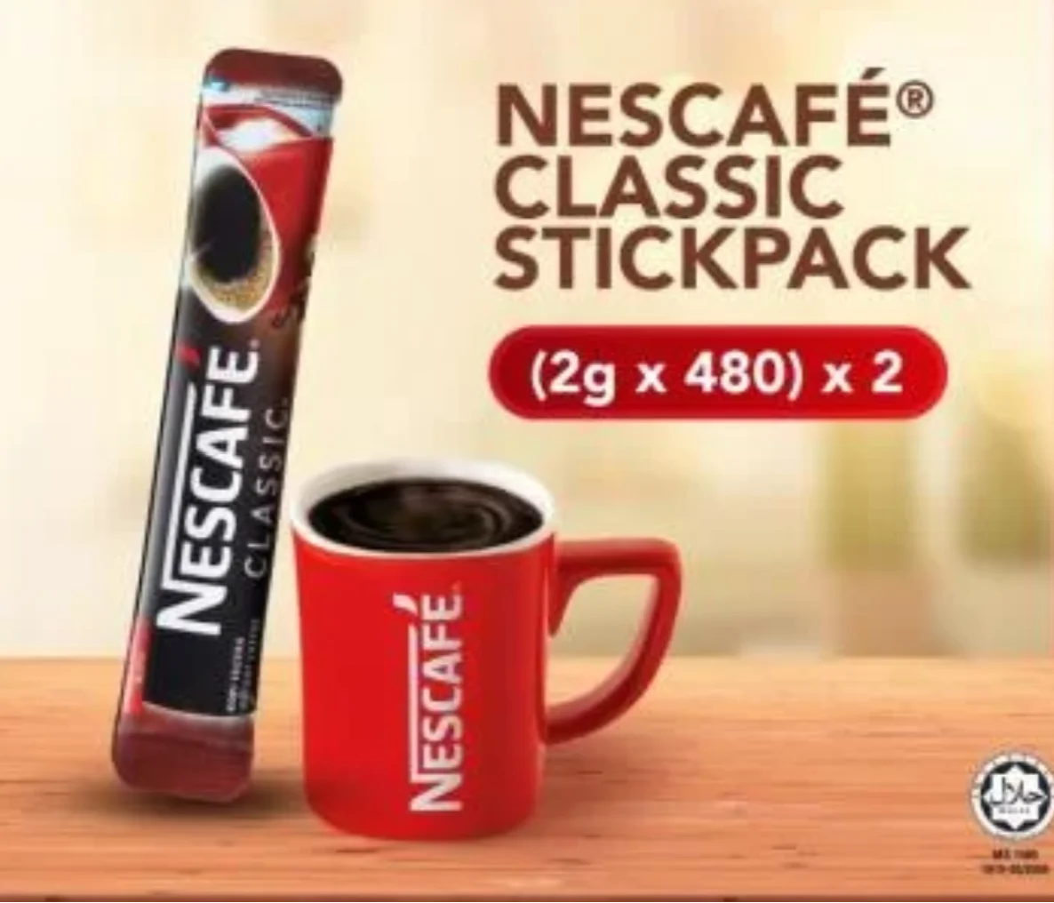 Malaysia Export Sugar-Free NES-CAFE Classic Instant Coffee Stick Mellow ...