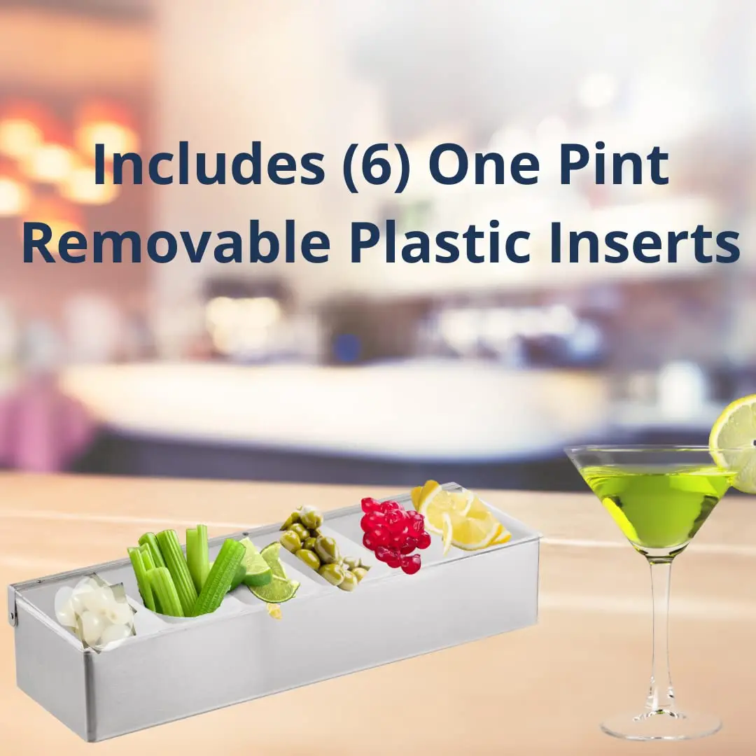 Container Box Compartment Food Grade Steel Plastic Condiment Rack ...