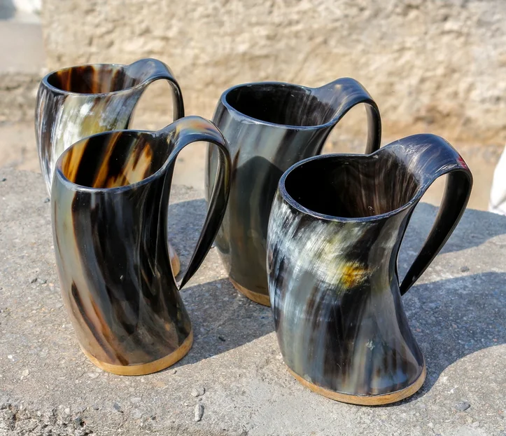 Viking Horn Beer Mugs - Eco-Friendly & Stylish Party Gear