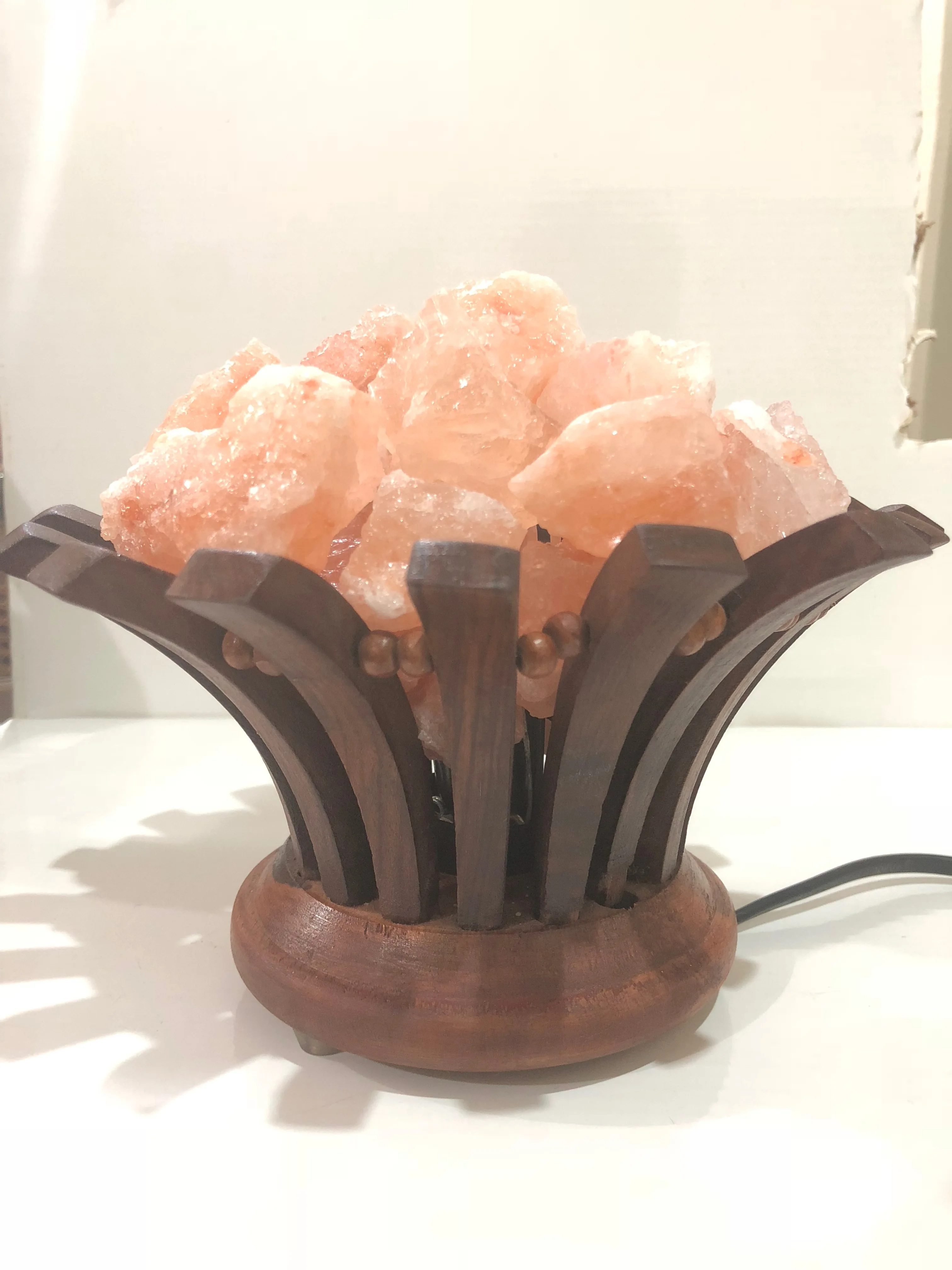 Beautiful Natural Hand Crafted Decorative Wooden Baskets Crystal Rock ...