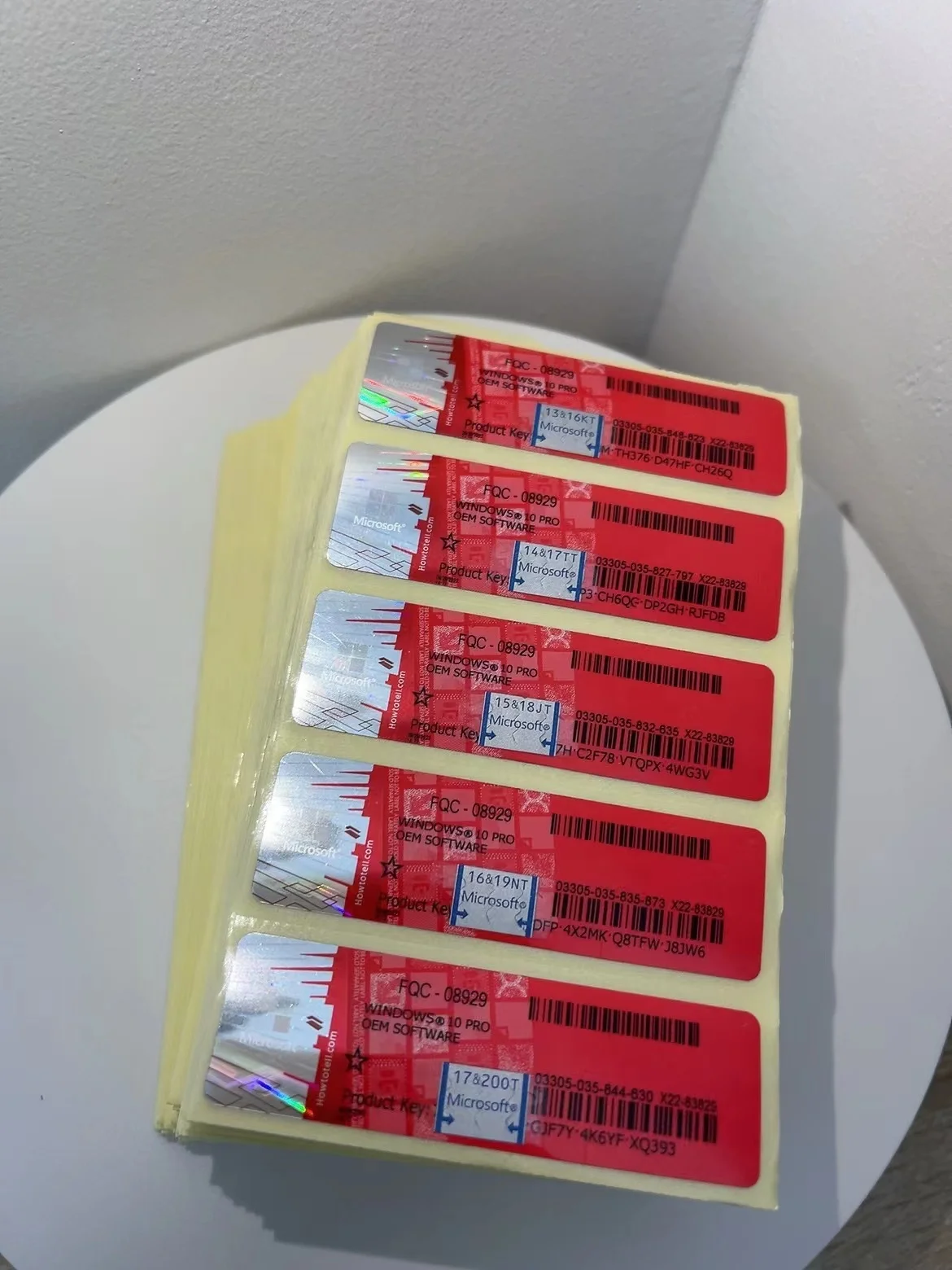 Microsoft Windows 10 Pro Coa Sticker Global Online Activation(1 Pack ...