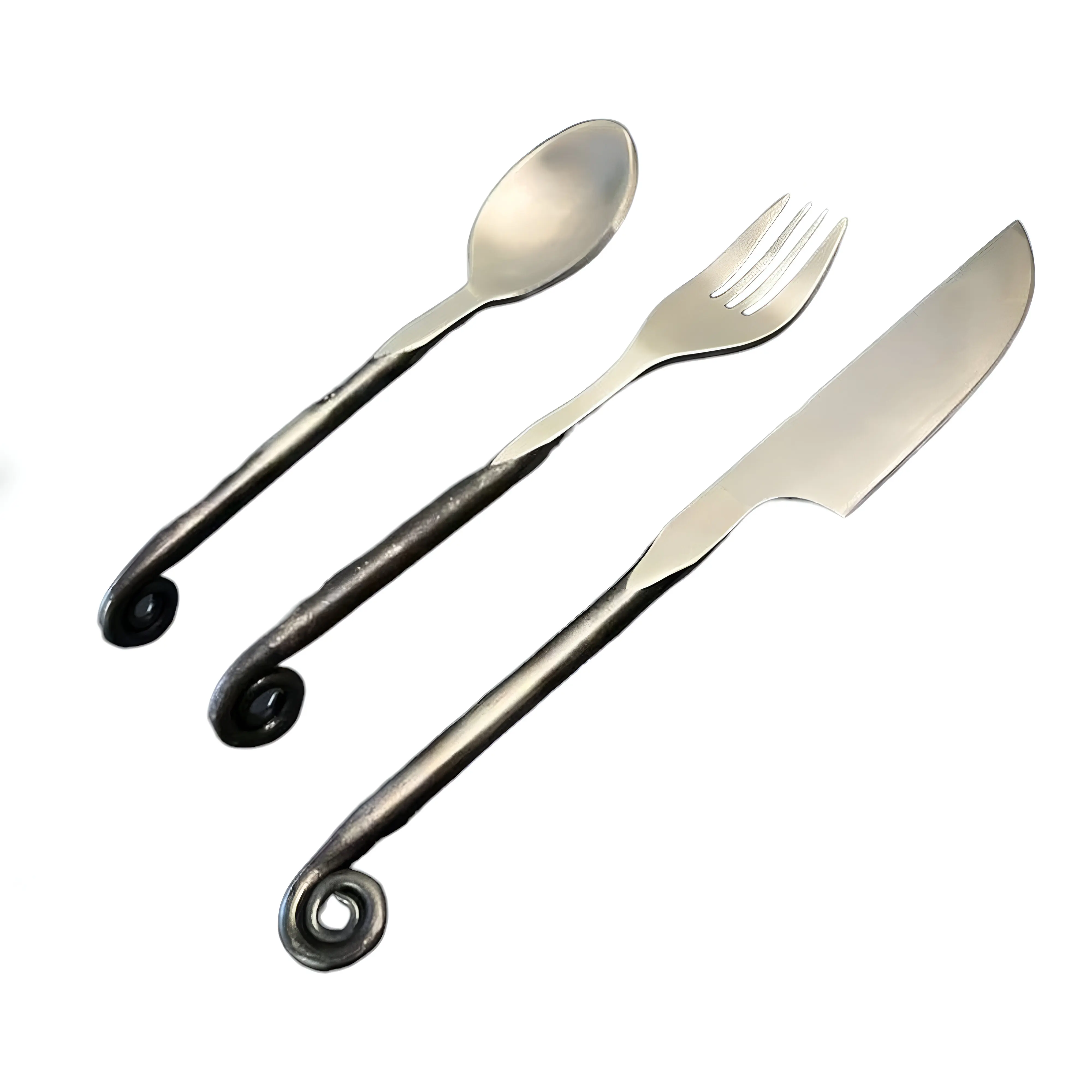 Medieval Look Antique Curved Handle Cutlery Set At Wholesale Prices ...