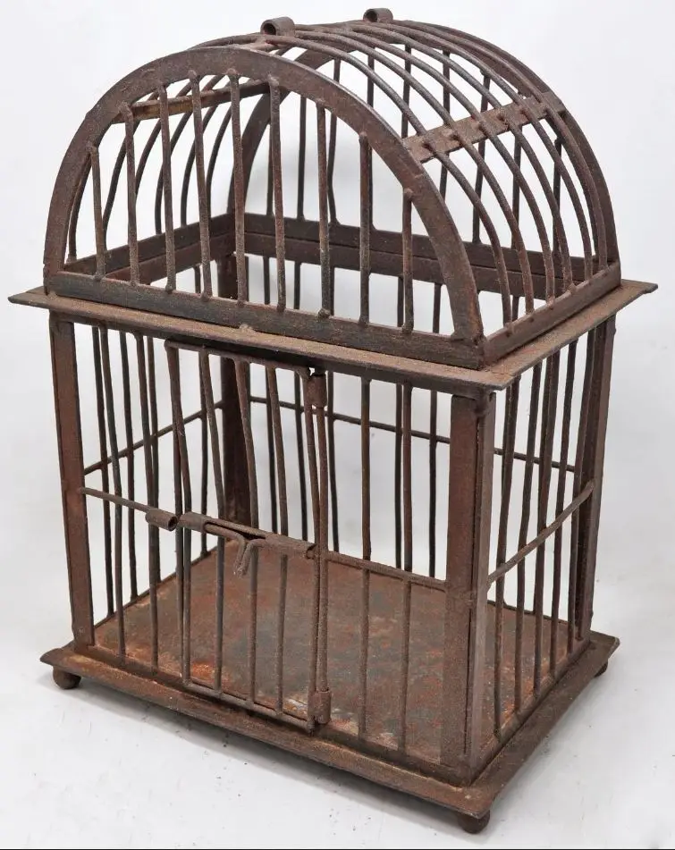 Iron Bird Cage Original Old Hand Crafted Color Clipart High Quality ...