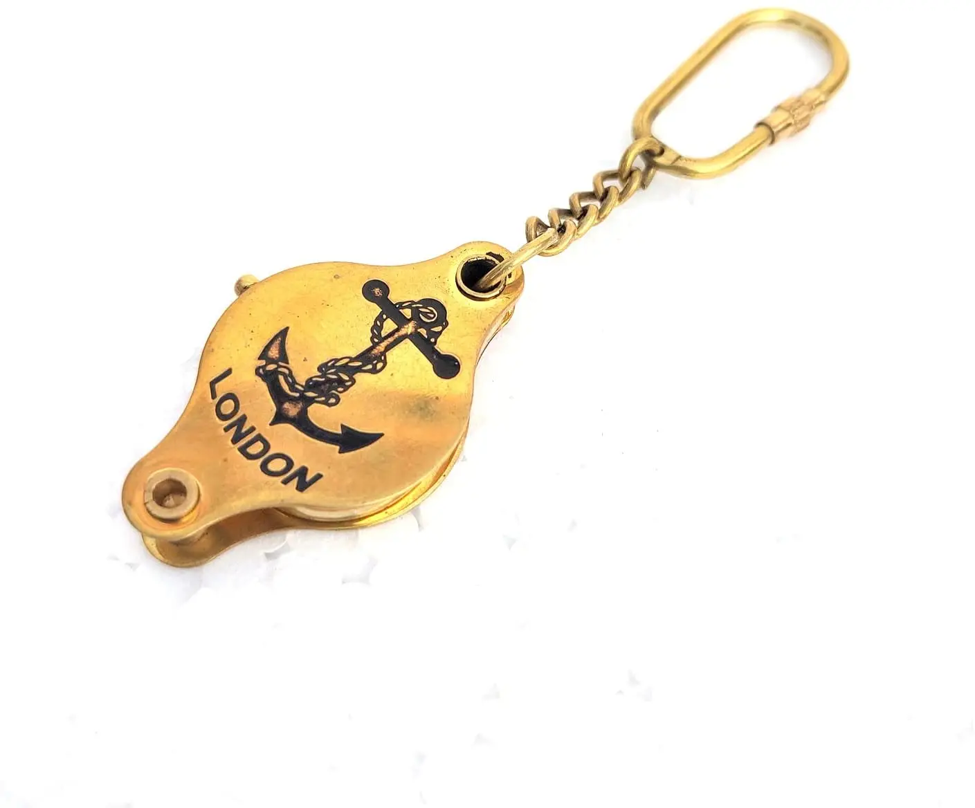 Handcrafted Customized Indian Keychain Key Ring Nautical 2 Side Key ...