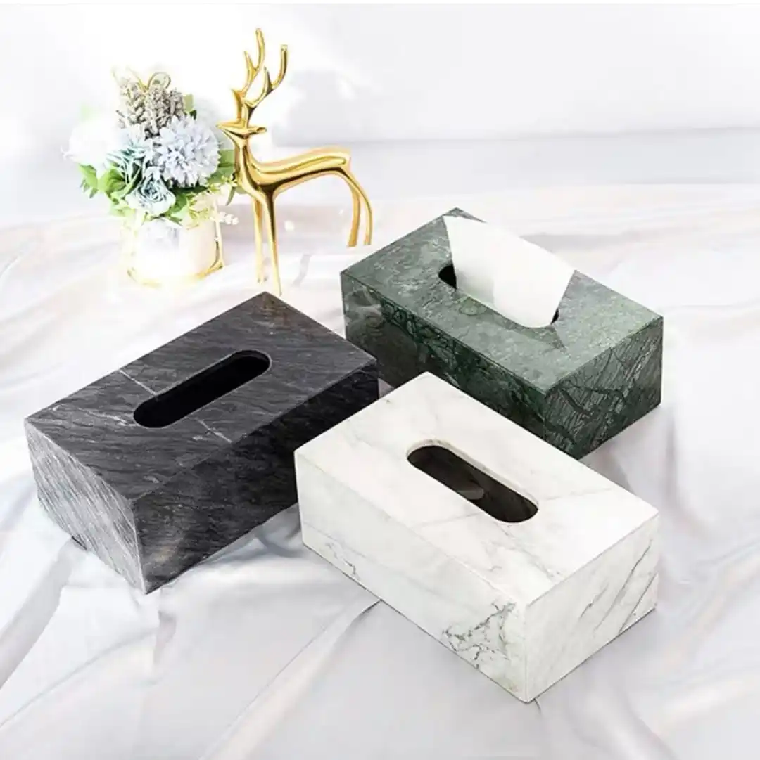 Natural Green Marble Container Tissue Box Green Marble Tissue Paper Box ...