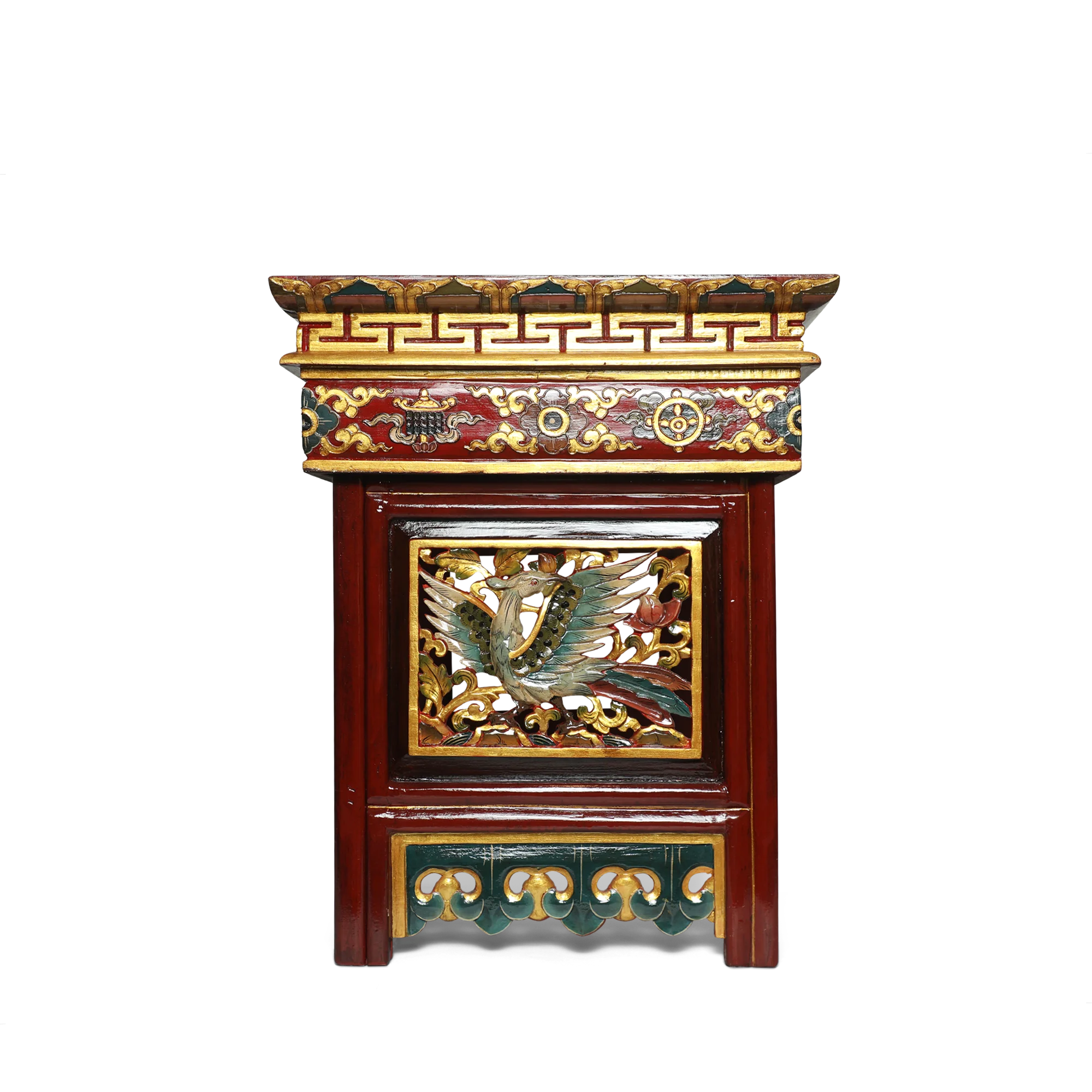 Dragon Heads & Precious Gem Of Dharma Traditional Tibetan Puja Table ...