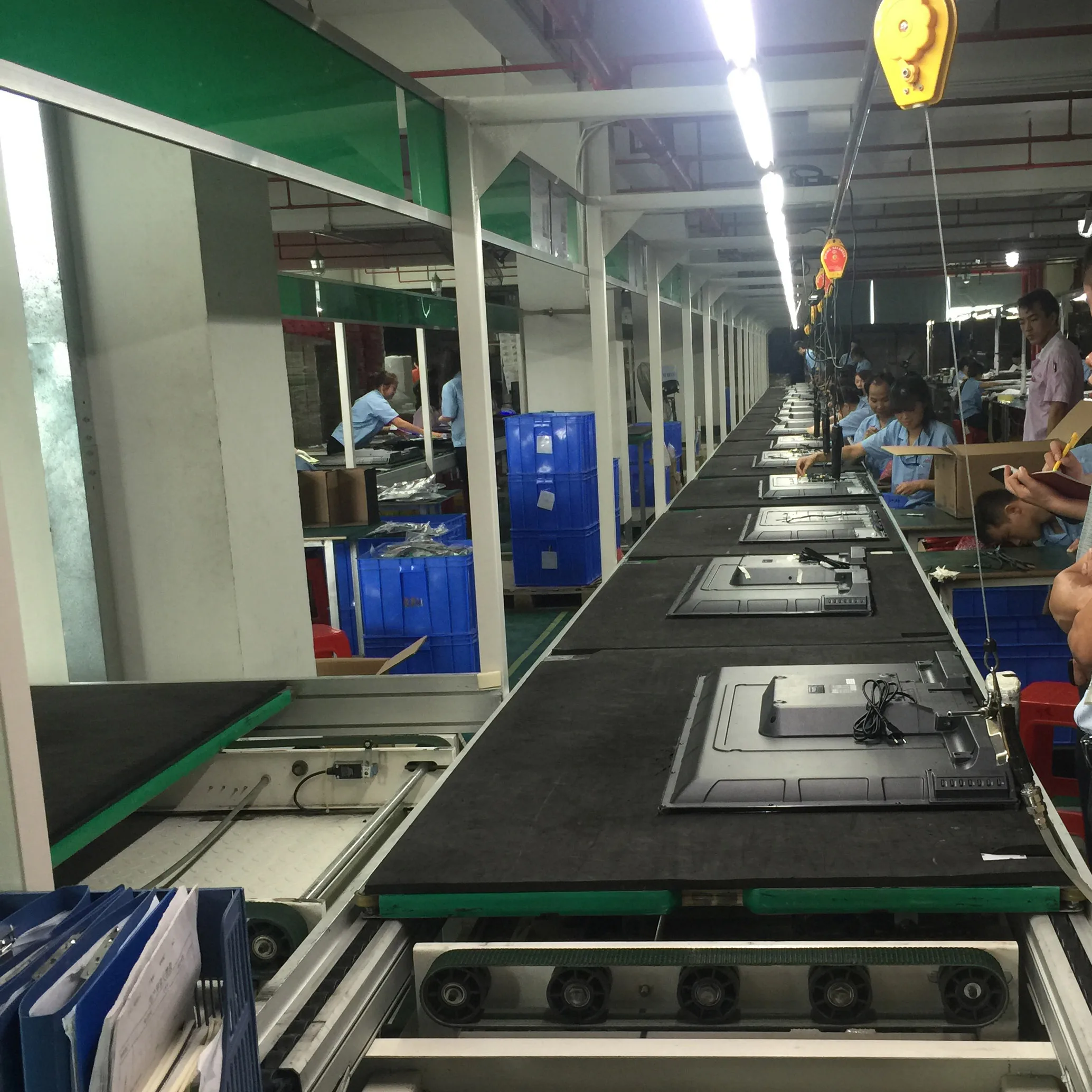 Automatic Lcd Tv Assembly Line Equipment Belt Conveyor Tv Production ...