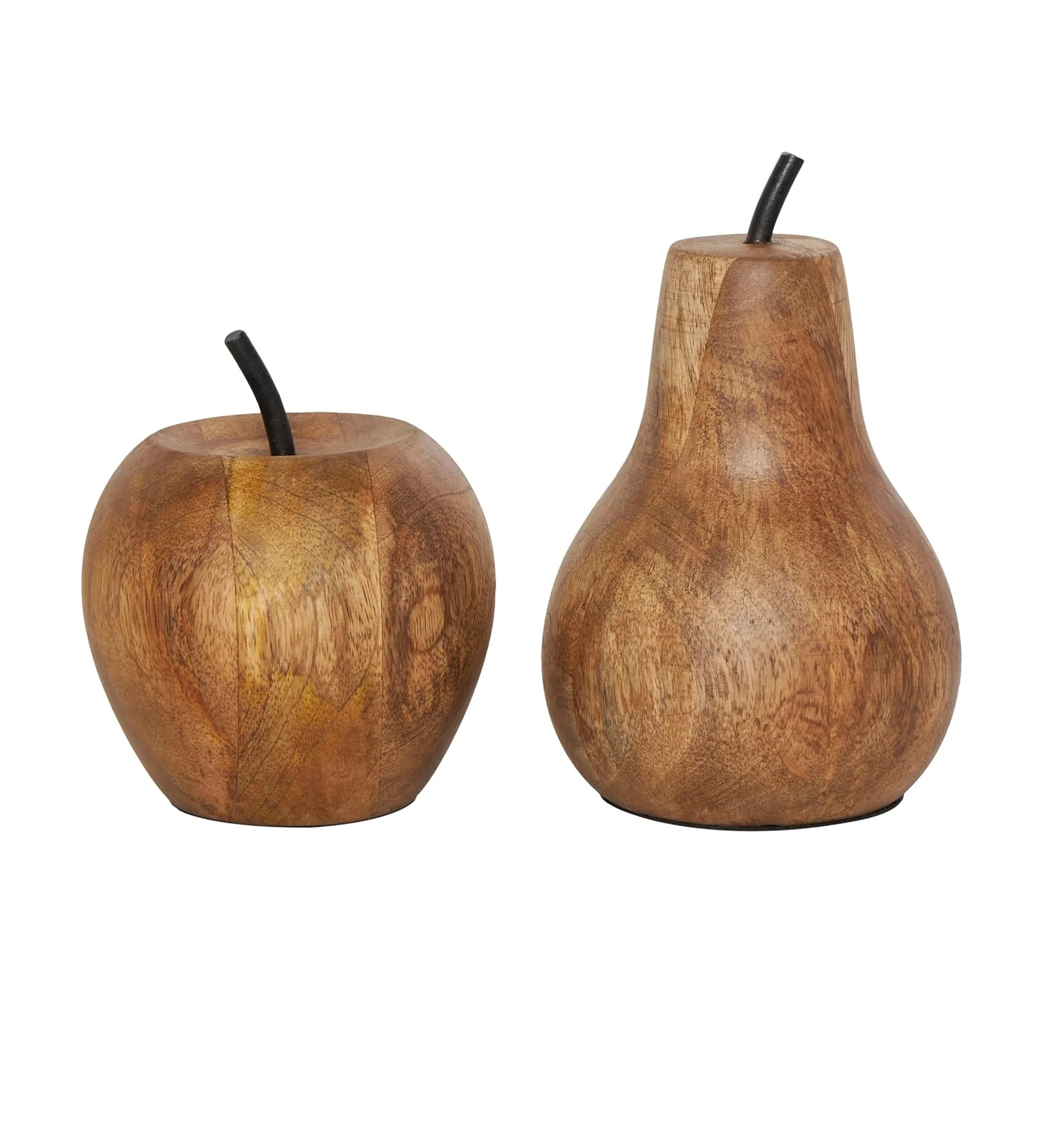 Mango Wood Fruit Sculptures - Elegant Decorative Pieces