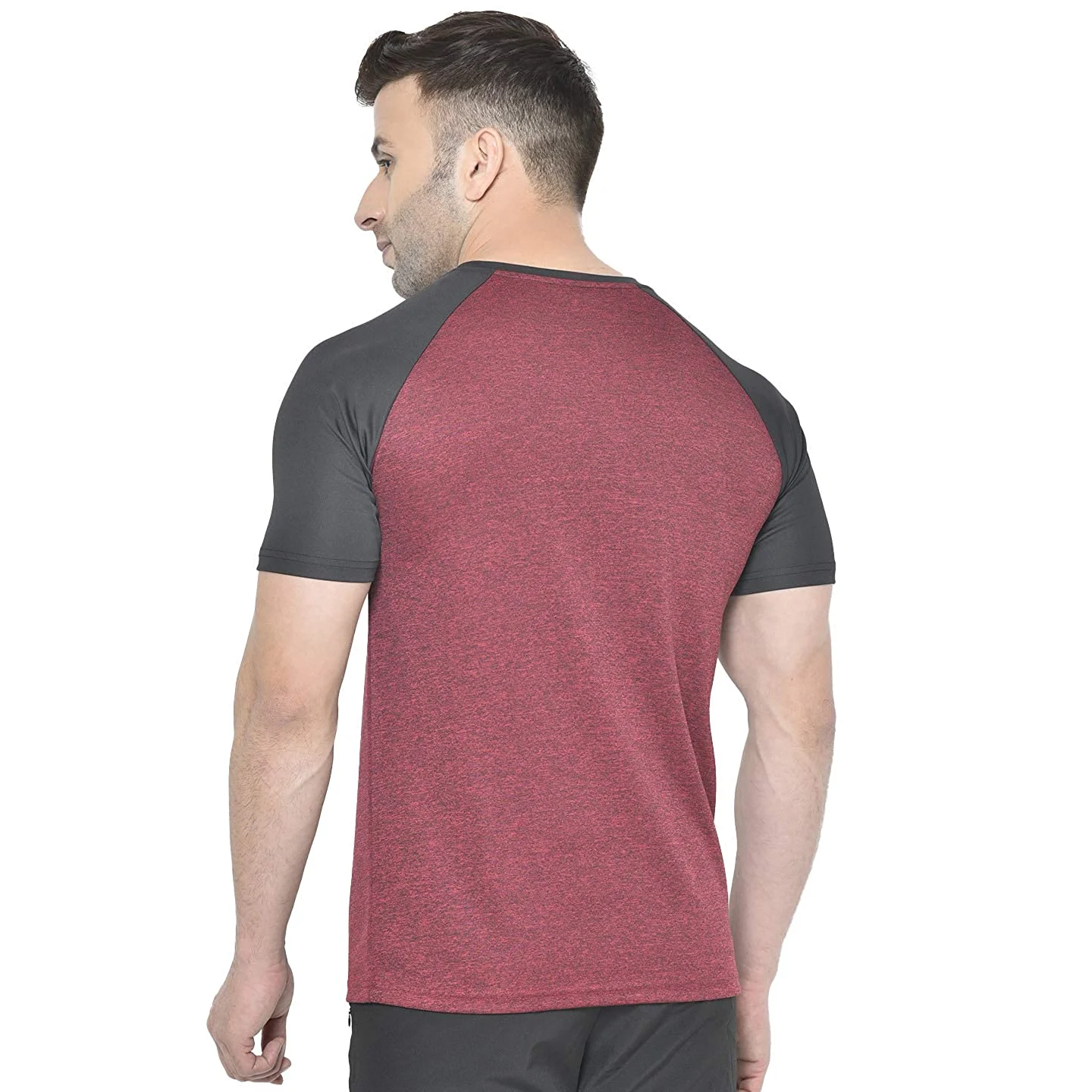 Customizable Slim Fit Solid Color Mens T Shirt 100% Polyester Soft And ...