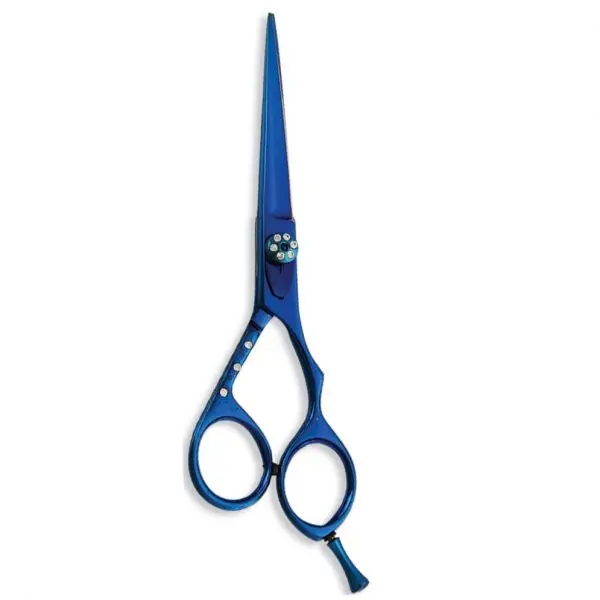 Professional Barber Hair Cutting Blue Coated Scissor for Shop High ...