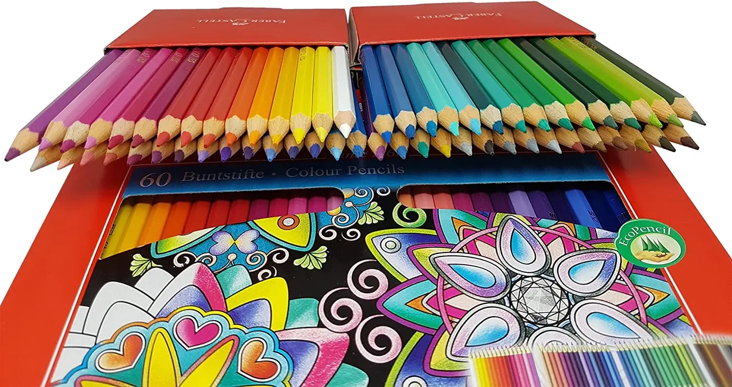 Faber Premium Color Pencils 60 Colour School And Office Supplies ...